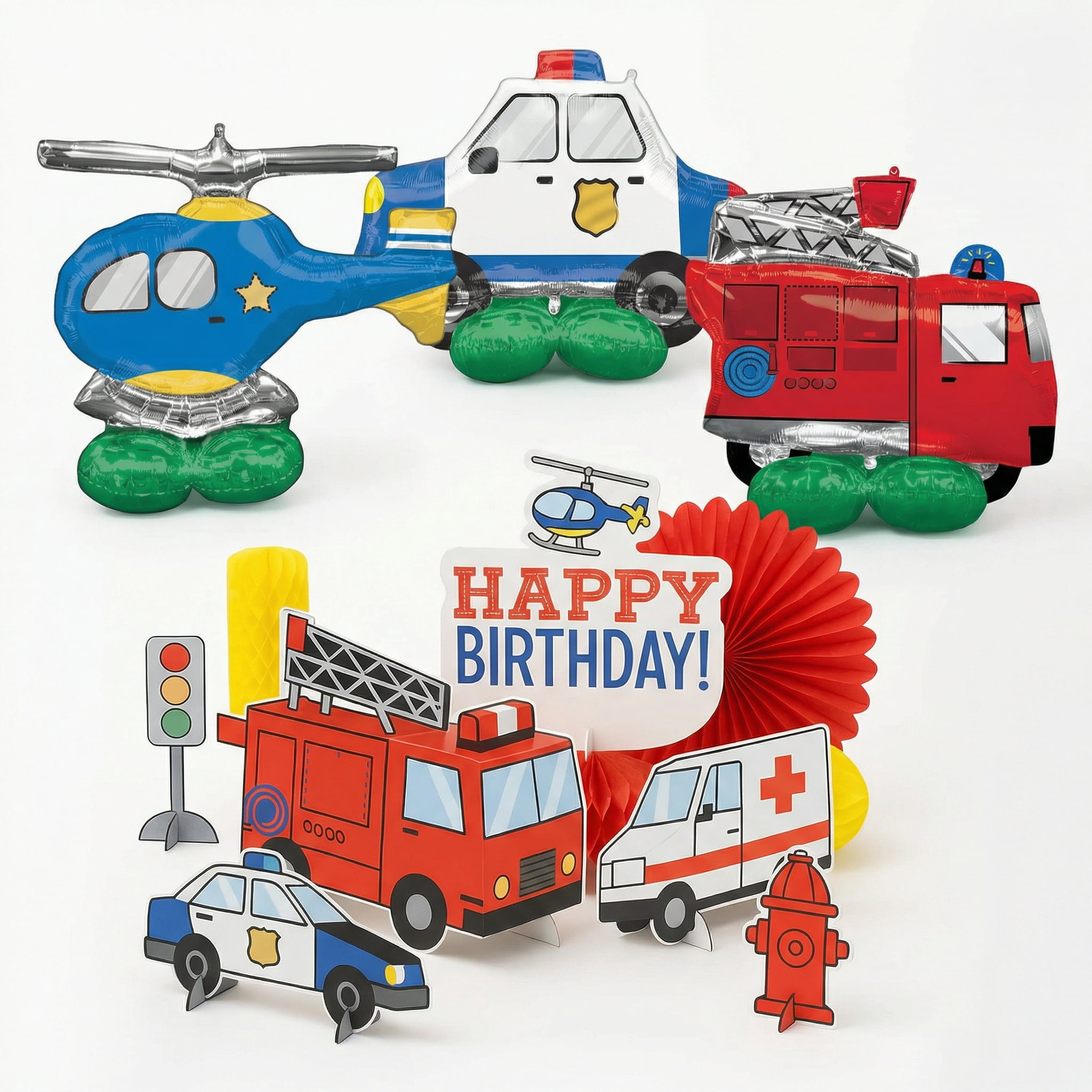 Amscan Birthday Party Decorations Kit First Responders Theme with 3 ...