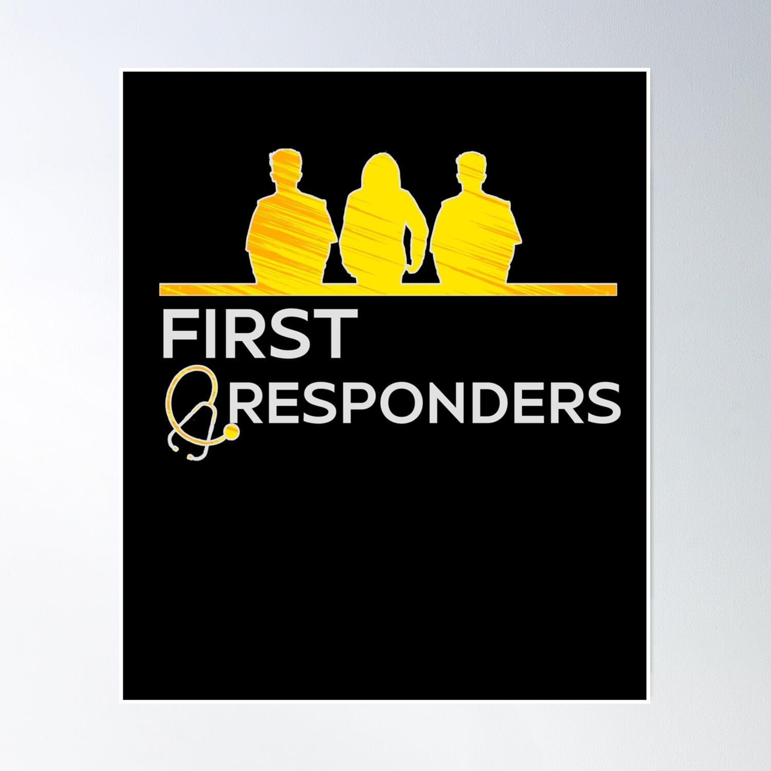 First Responders Poster Wall Art, Modern Wall Decor, 24x36 UNFRAMED ...