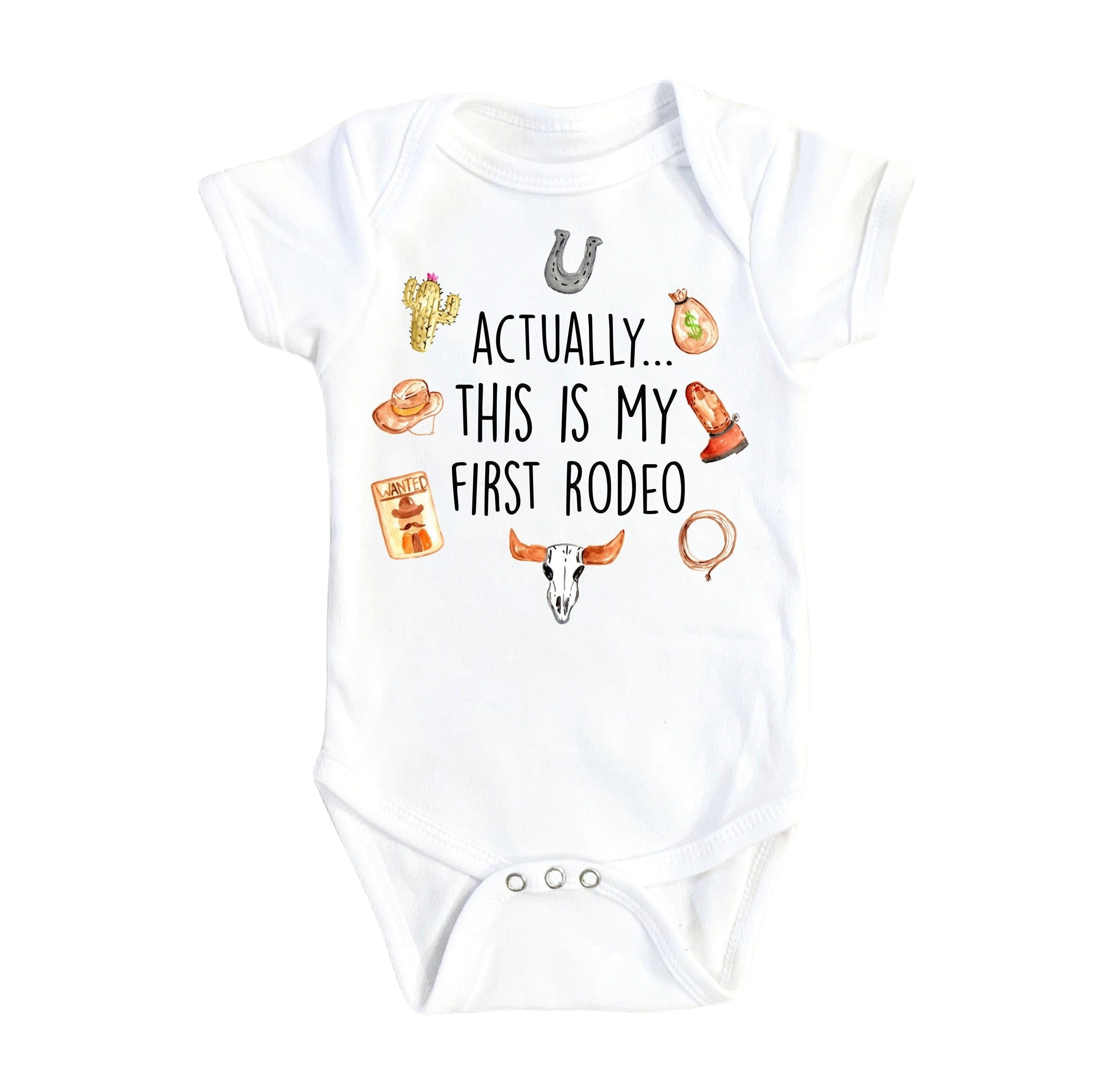 First Rodeo 1 - Baby Boy Girl Clothes Infant Bodysuit Funny Cute Newborn - Walmart.com