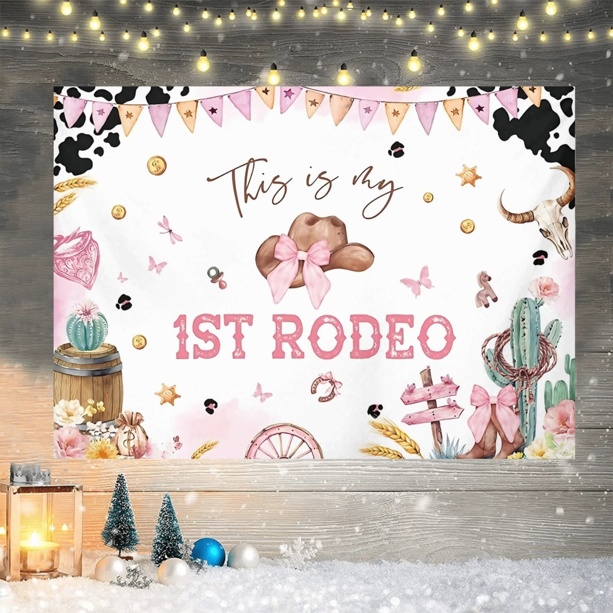 My First Rodeo Backdrop Western Cowgirl 1st Birthday Photography ...