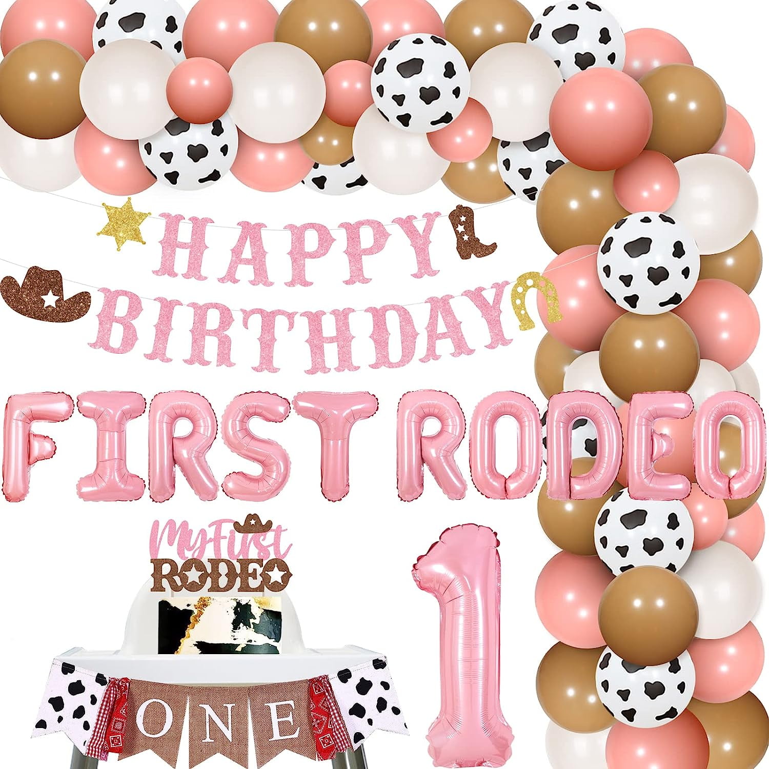 First Rodeo Birthday Party Decoration Western Cowgirl 1st Birthday ...