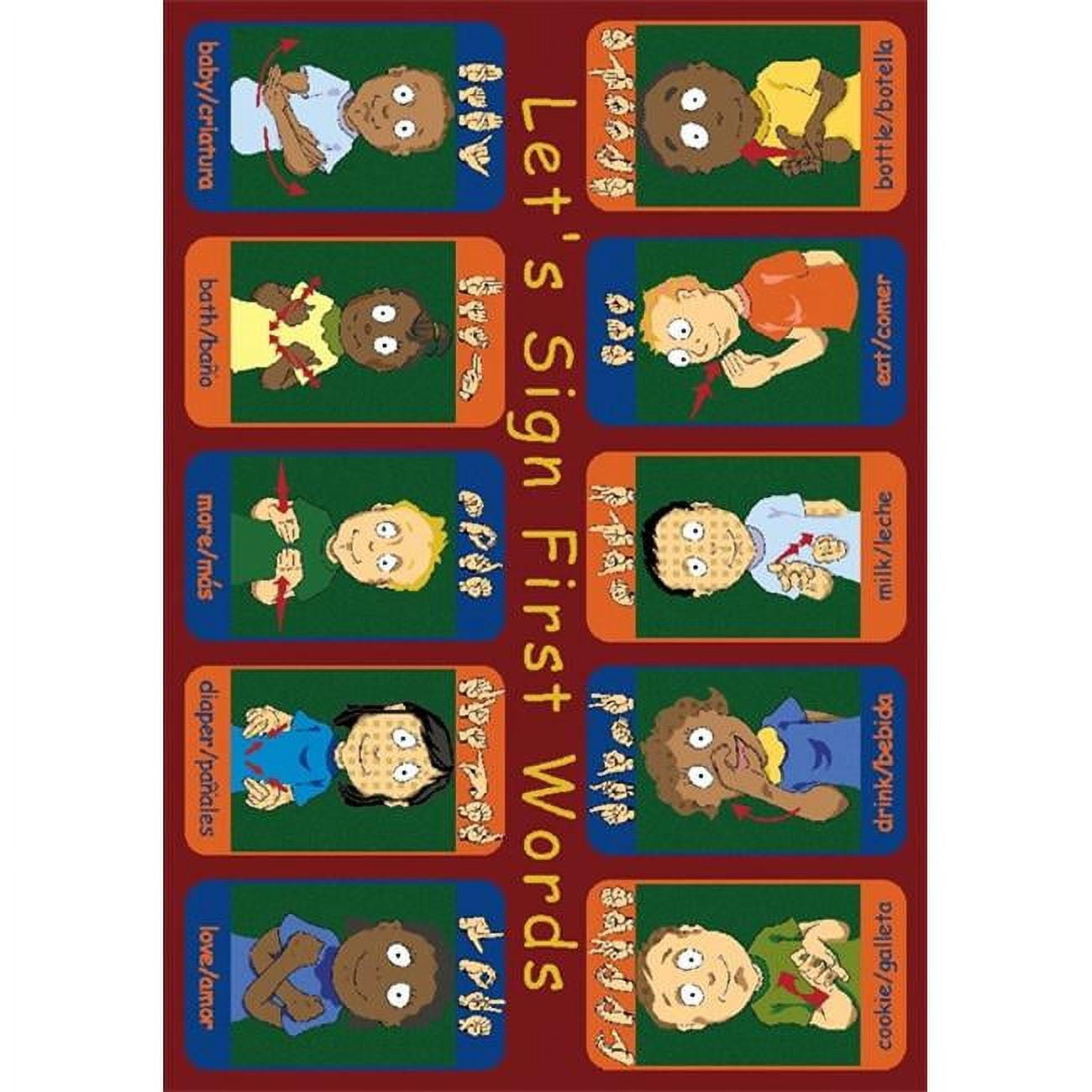 First Signs 5 ft.4 in. x 7 ft.8 in. WearOn Nylon Machine Tufted- Cut ...