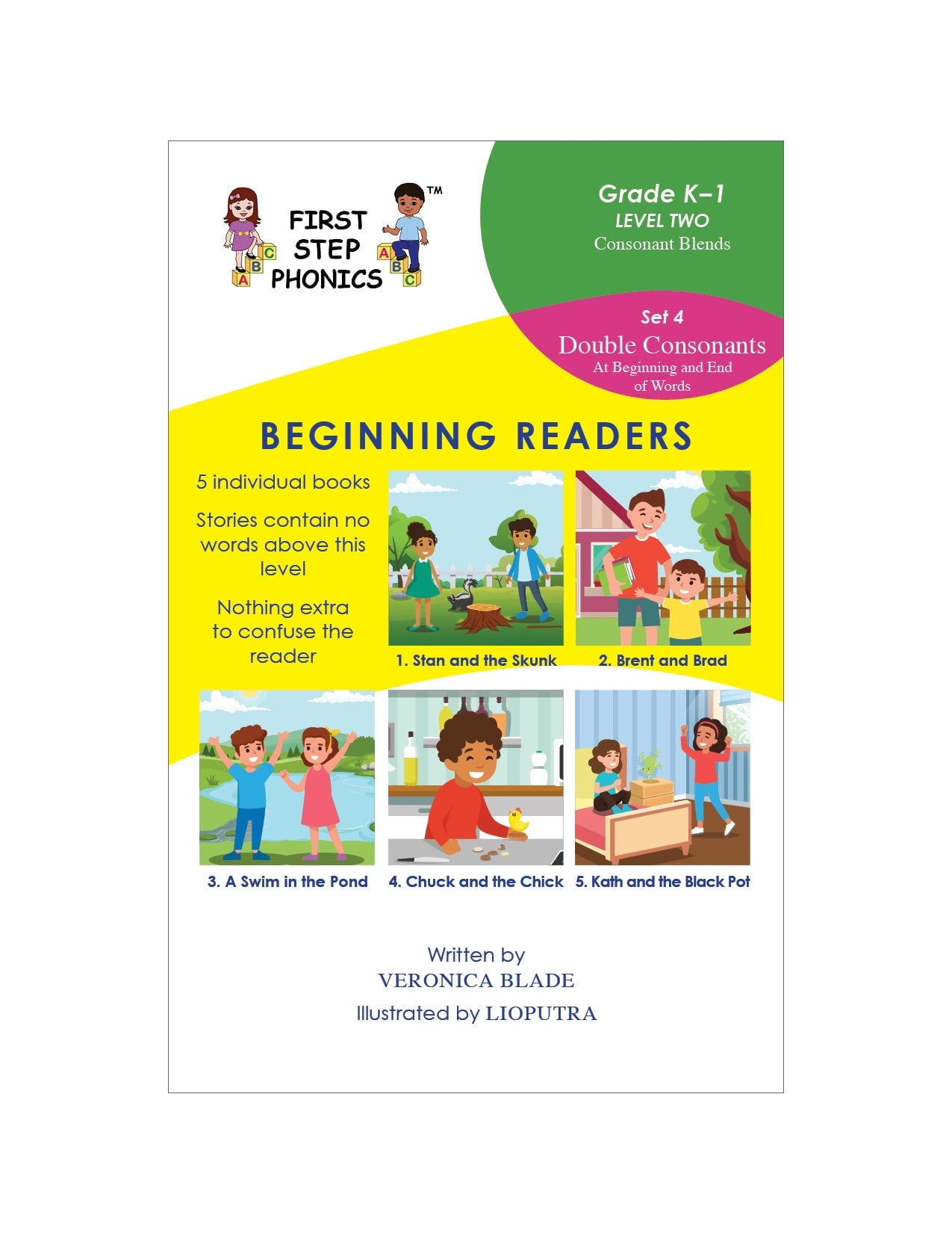 First Step Phonics Level 2, Set 4: Two-consonant Blends at the ...