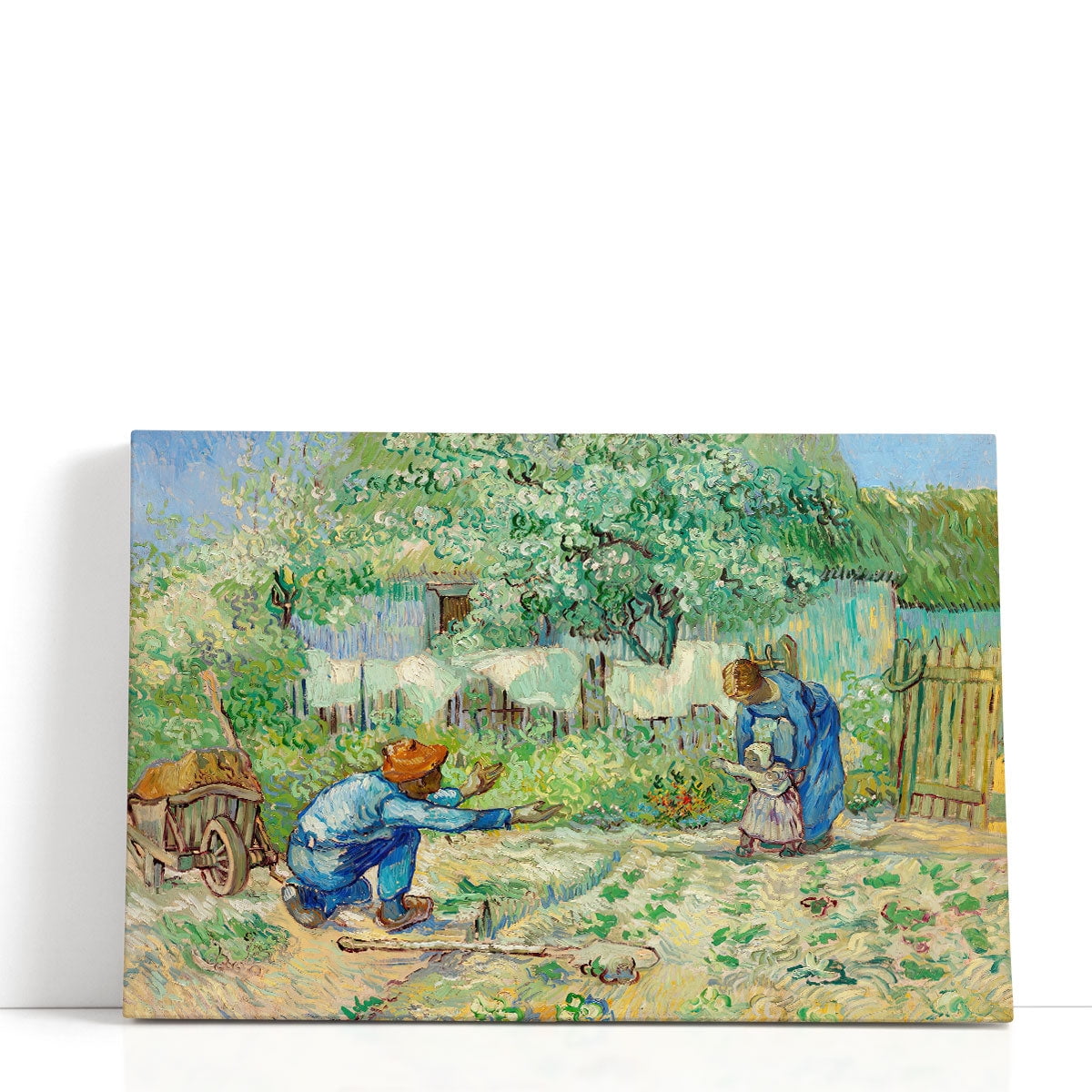 First Steps, after Millet, 1890 - Wrapped Canvas Print Wall Art | 18" W ...