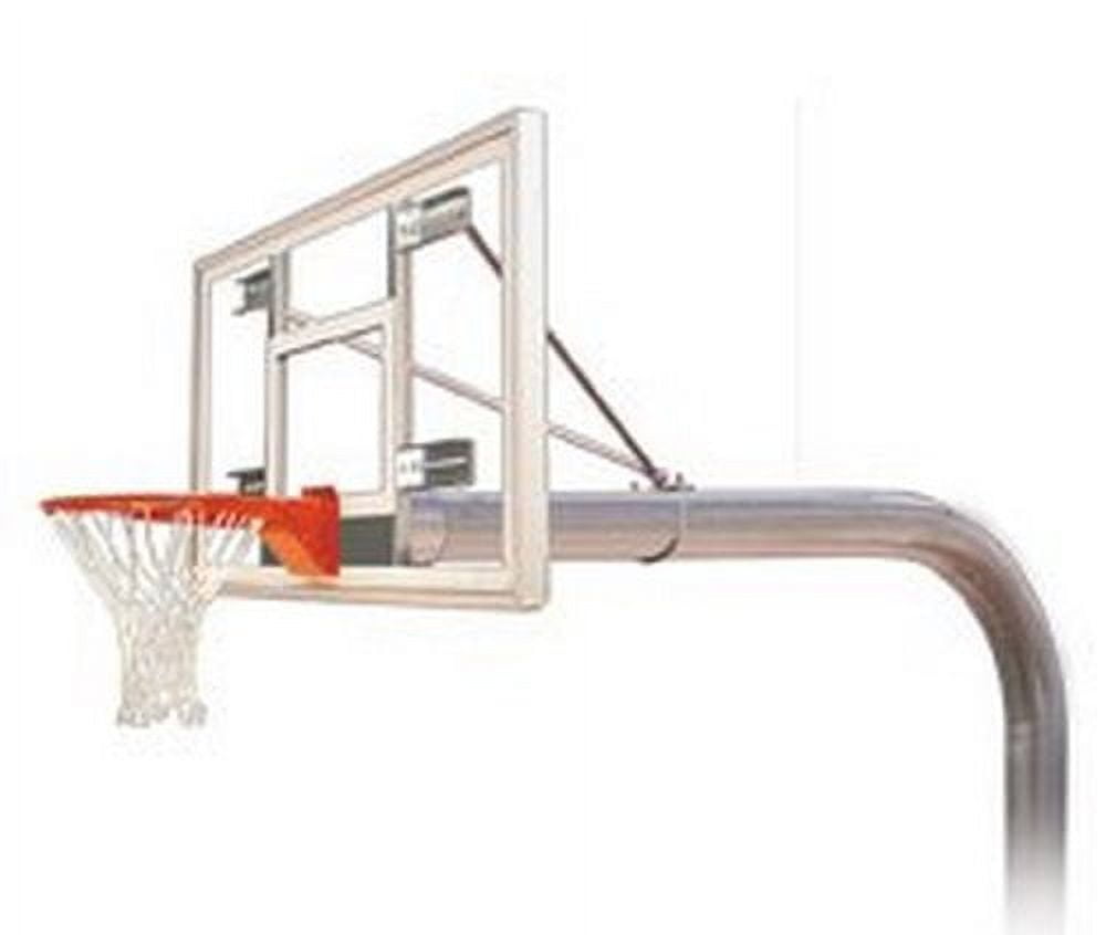 First Team Brute Select Steel-Acrylic In Ground Fixed Height Basketball System44; Orange ...