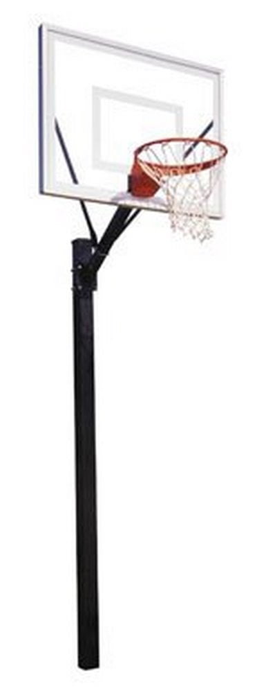 First Team Sport II Steel-Acrylic In Ground Fixed Height Basketball System44; Black - Walmart.com