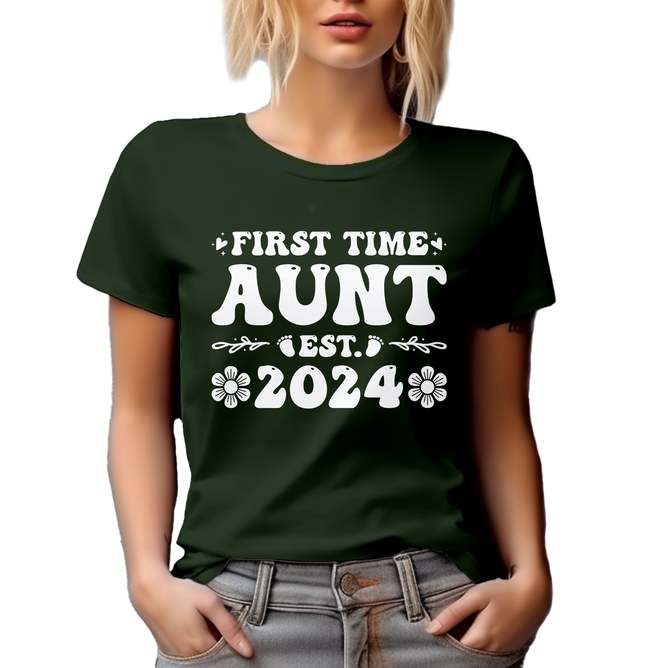 First Time Aunt Est. 2024 - New Auntie, Gender Reveal Party, Baby ...