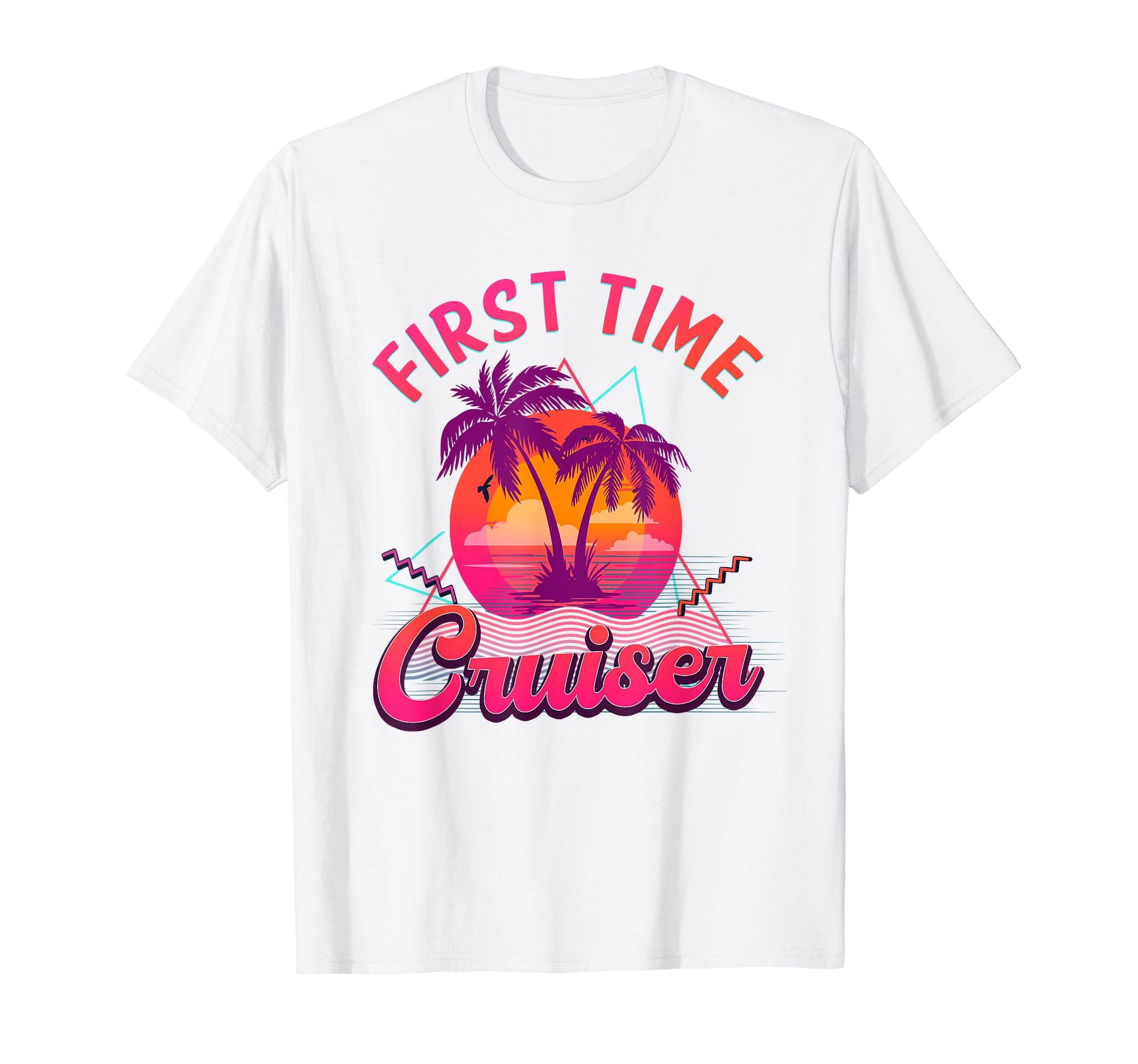First Time Cruiser 2023 Retro 80s My First Cruise White Cotton T-Shirt ...
