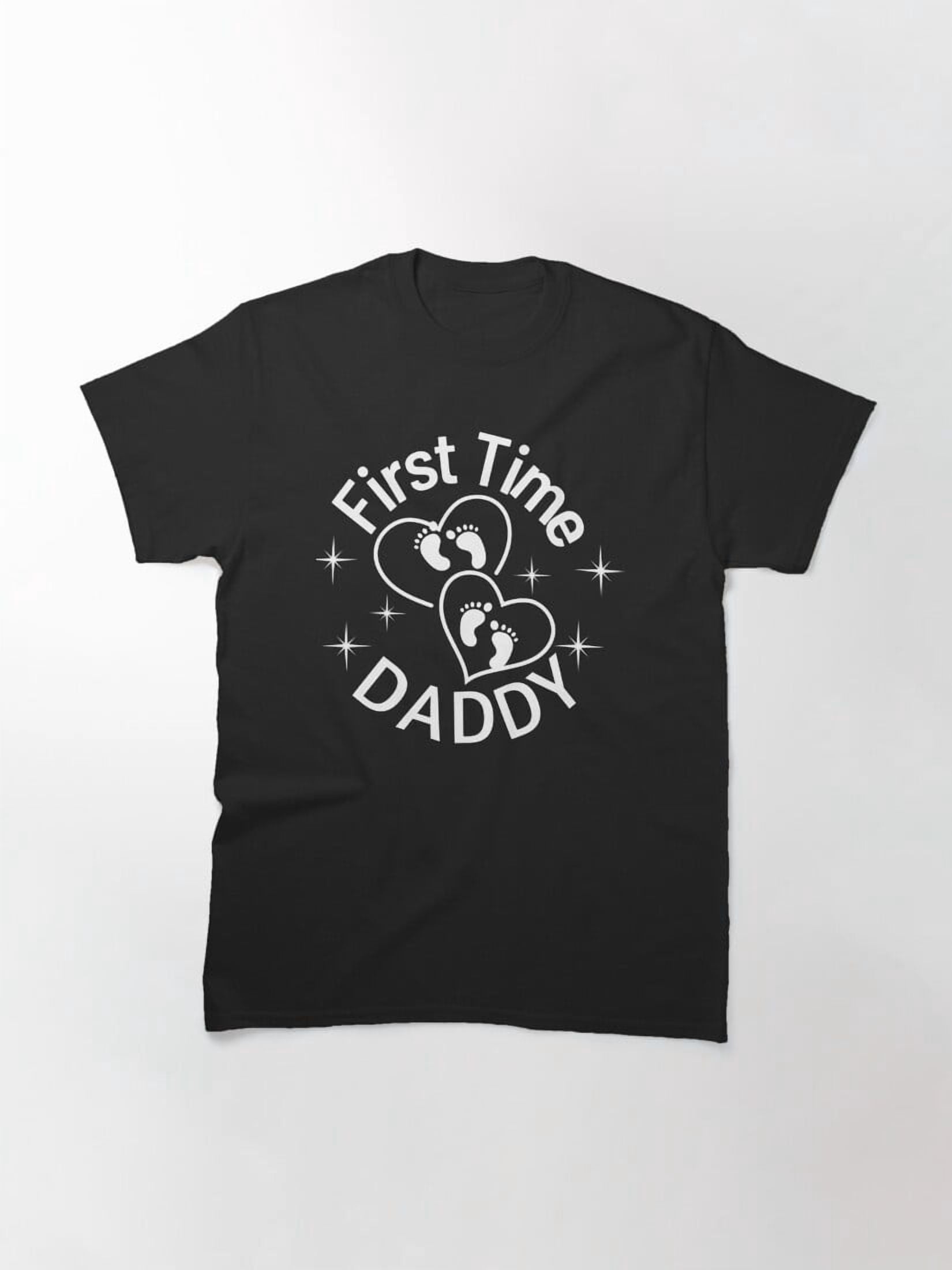 First Time Dad New Father Simple Graphic Apparel Design Unisex T-Shirt ...