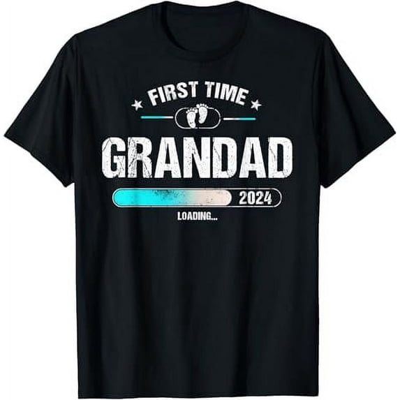 First Time Grandad Est 2024 Loading Soon To be new Grandad T-Shirt ...