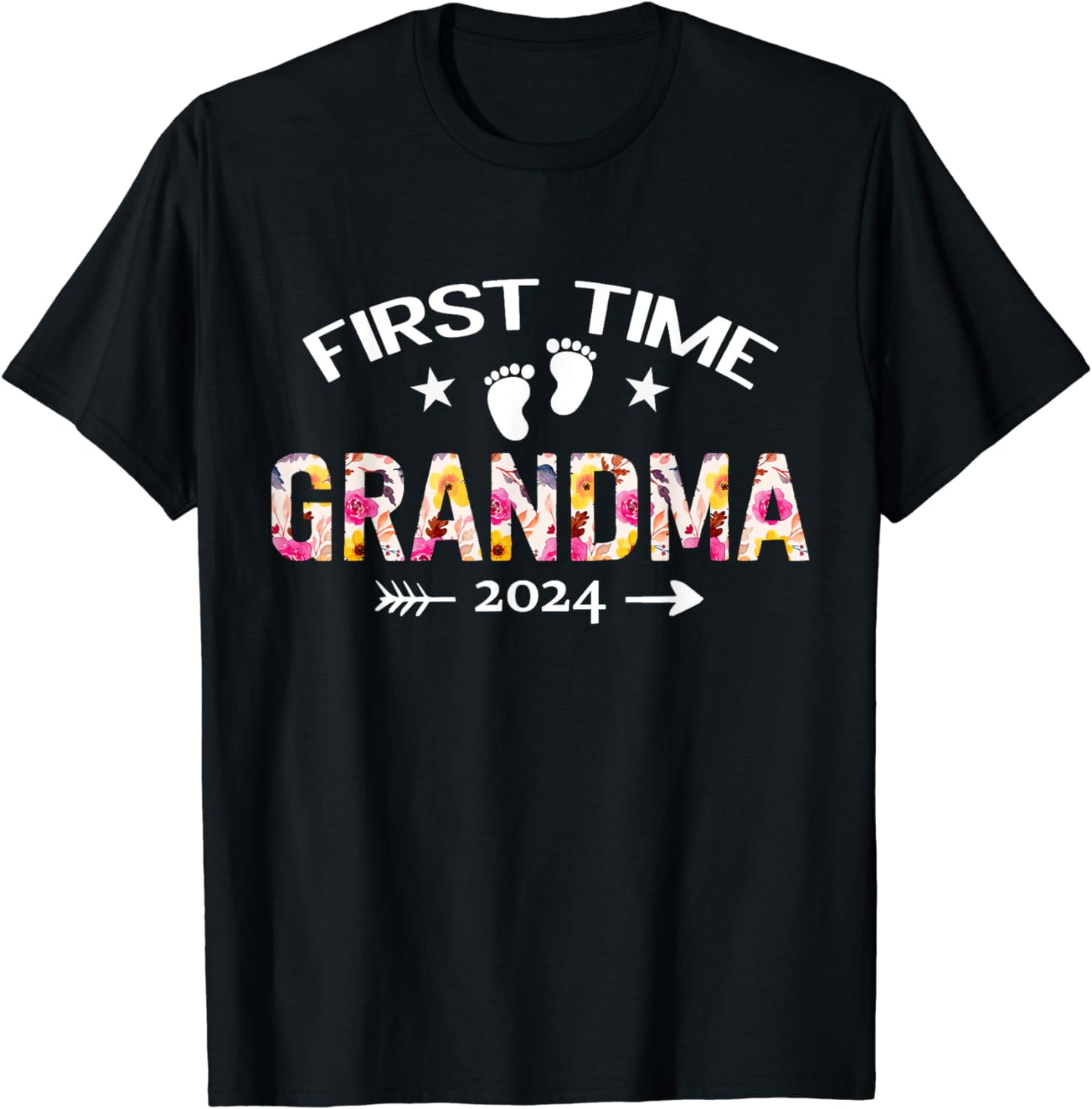 First Time Grandma 2024 for Grandma New Baby Family Mother Cotton T ...