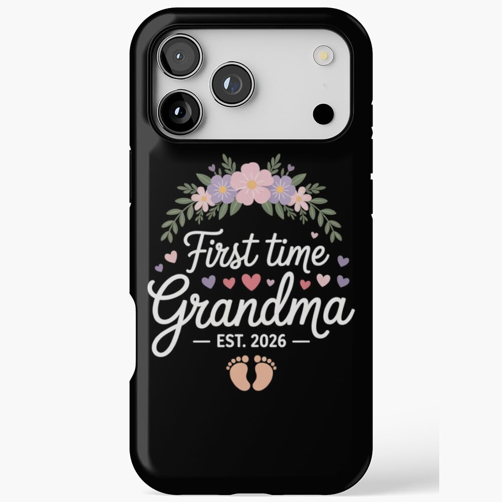 First Time Grandma Est 2026 Floral Announcement Phone Case iPhone Case ...