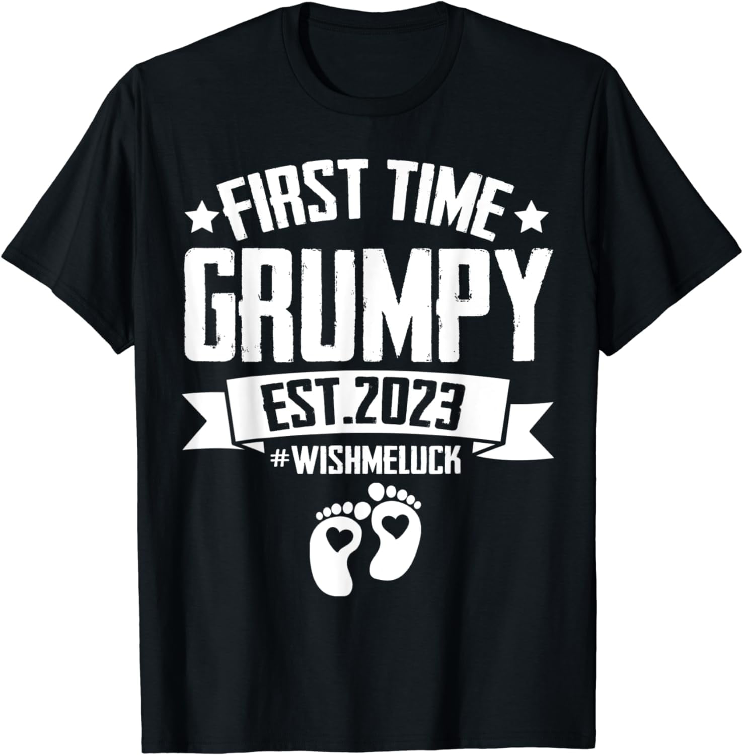 First Time Grumpy Grandpa Est 2023 for New Grandparents T-Shirt ...