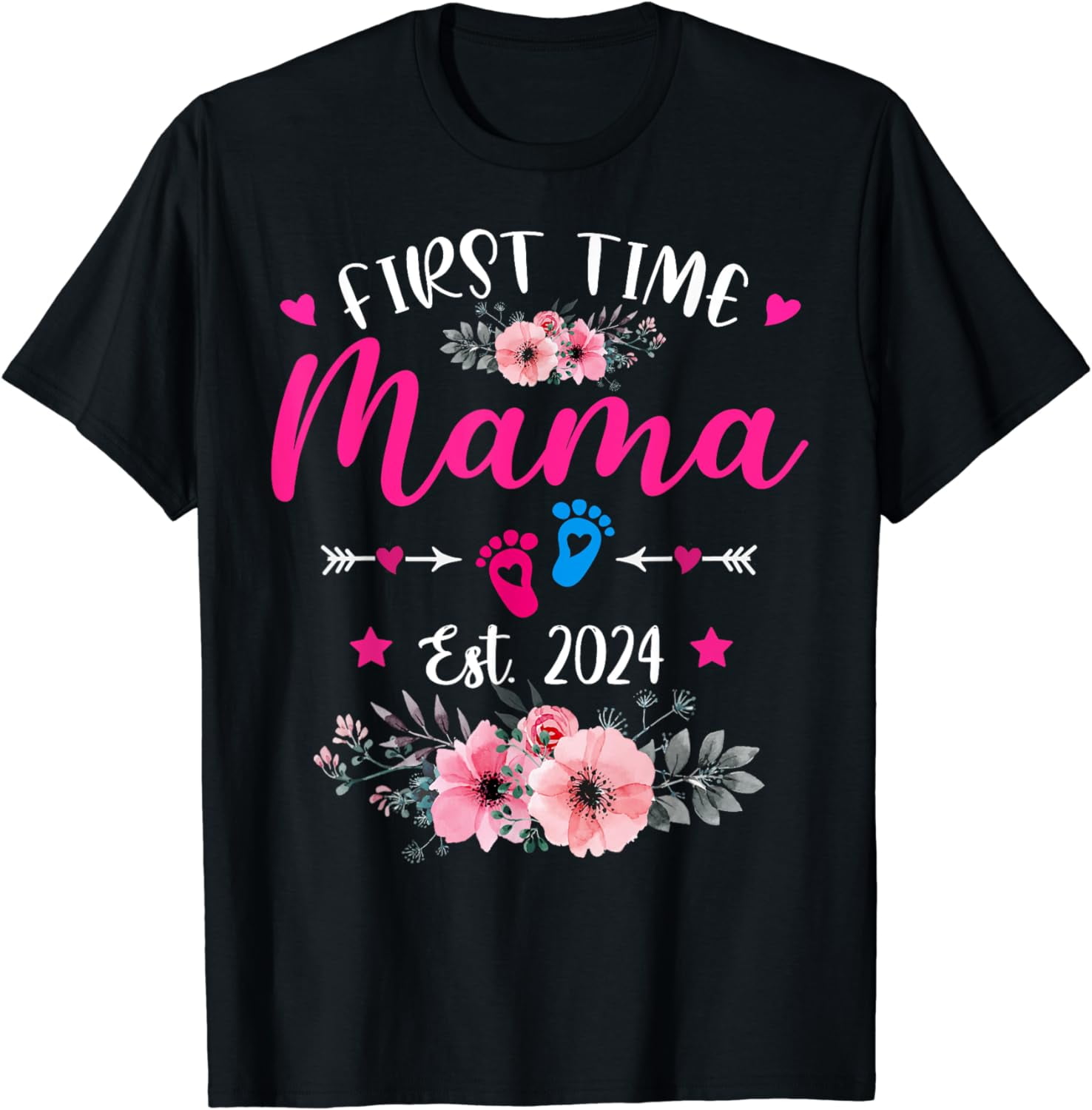 First Time Mama 2024 Mother's Day Soon To Be Mom Pregnancy T-Shirt - Walmart.com