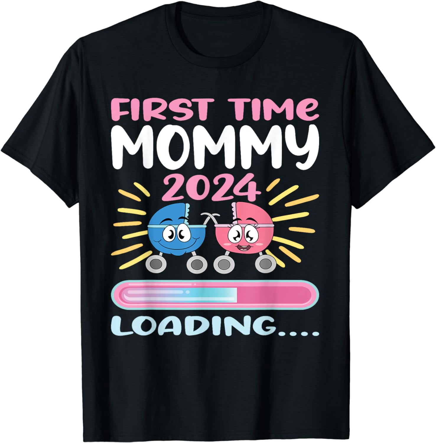 First Time Mommy 2024 Loading T-Shirt - Walmart.com