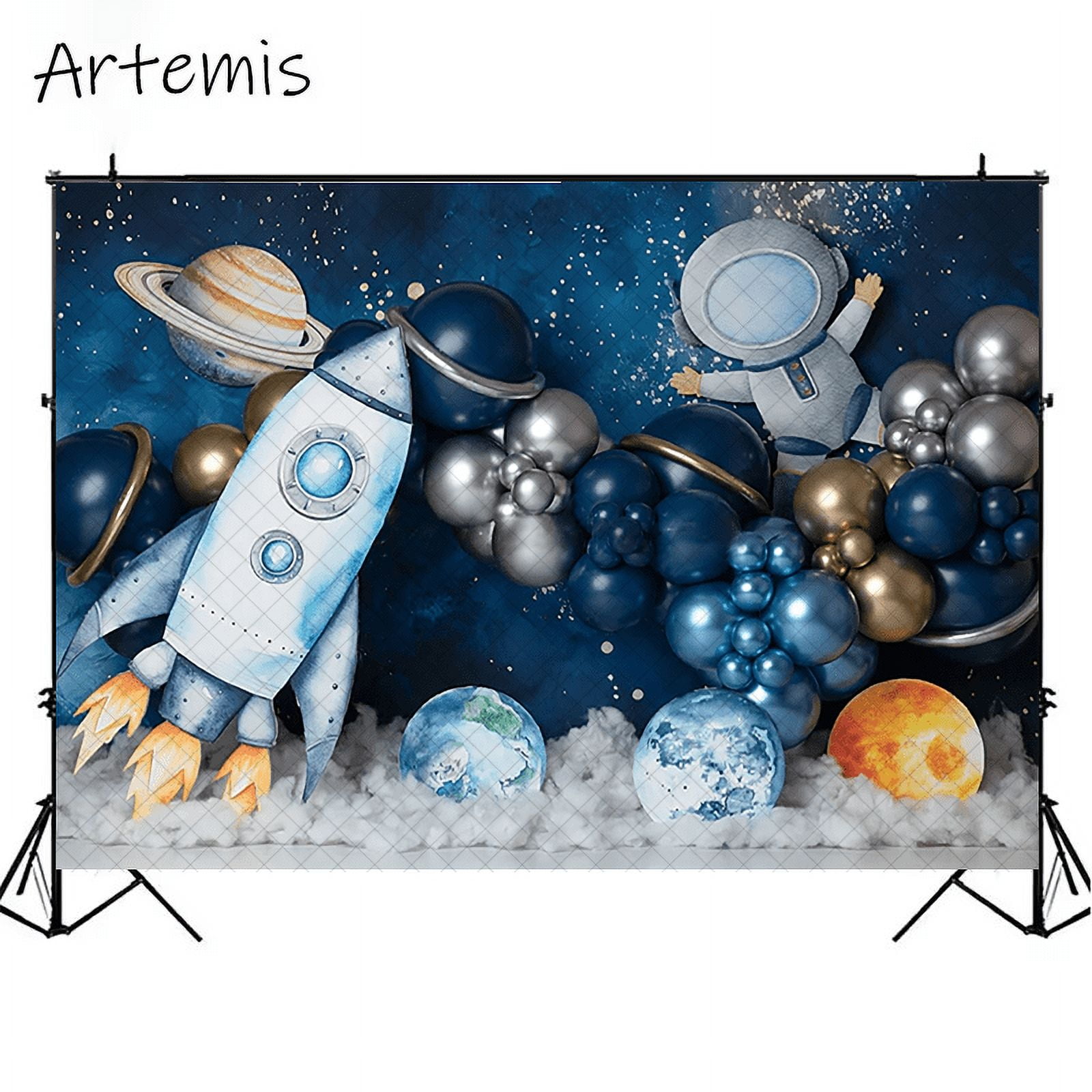 First Trip Around The Sun Photography Background Space Theme Backdrops ...