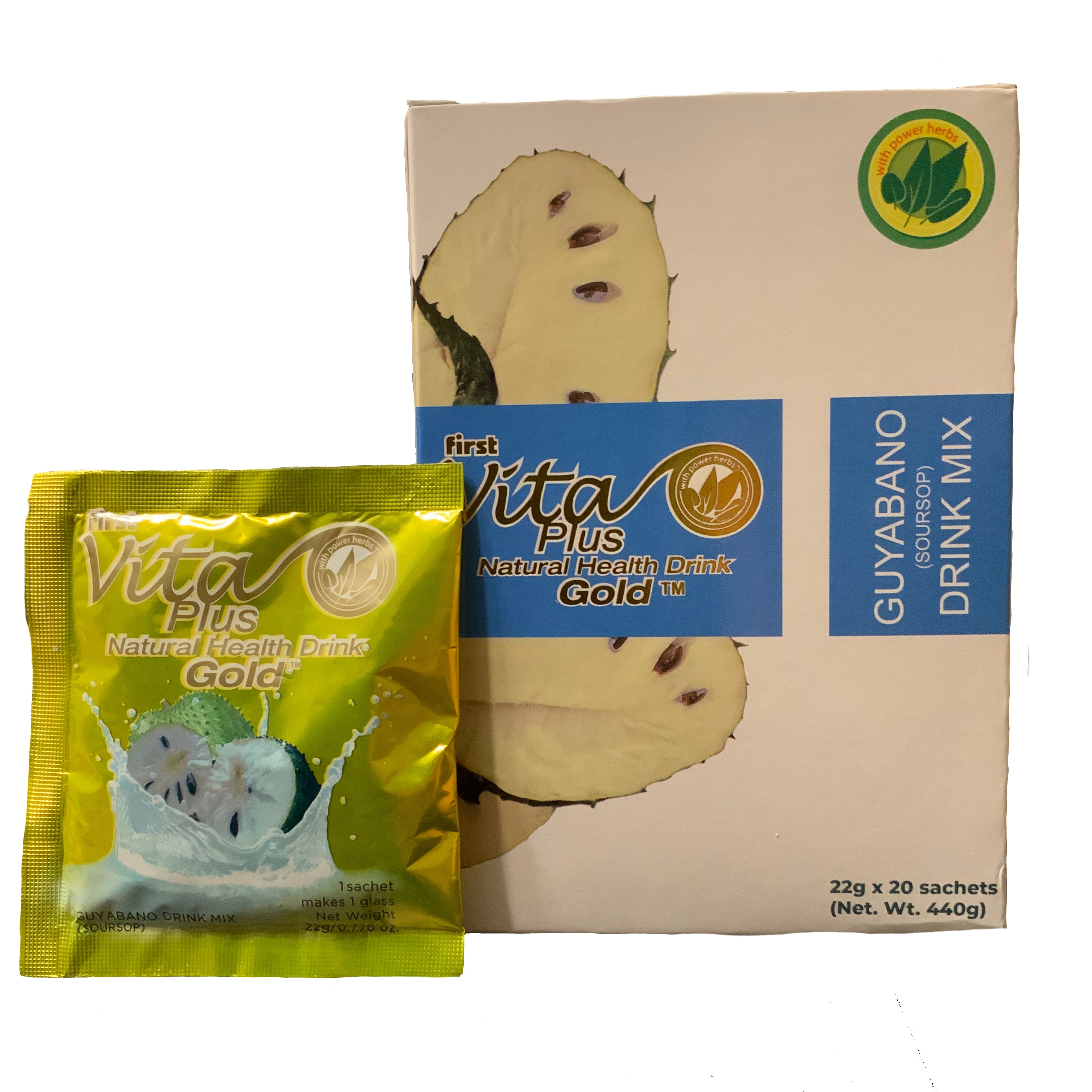 First Vita Plus Natural Health Drink, Guyabano Flavor, 20 Sachets ...