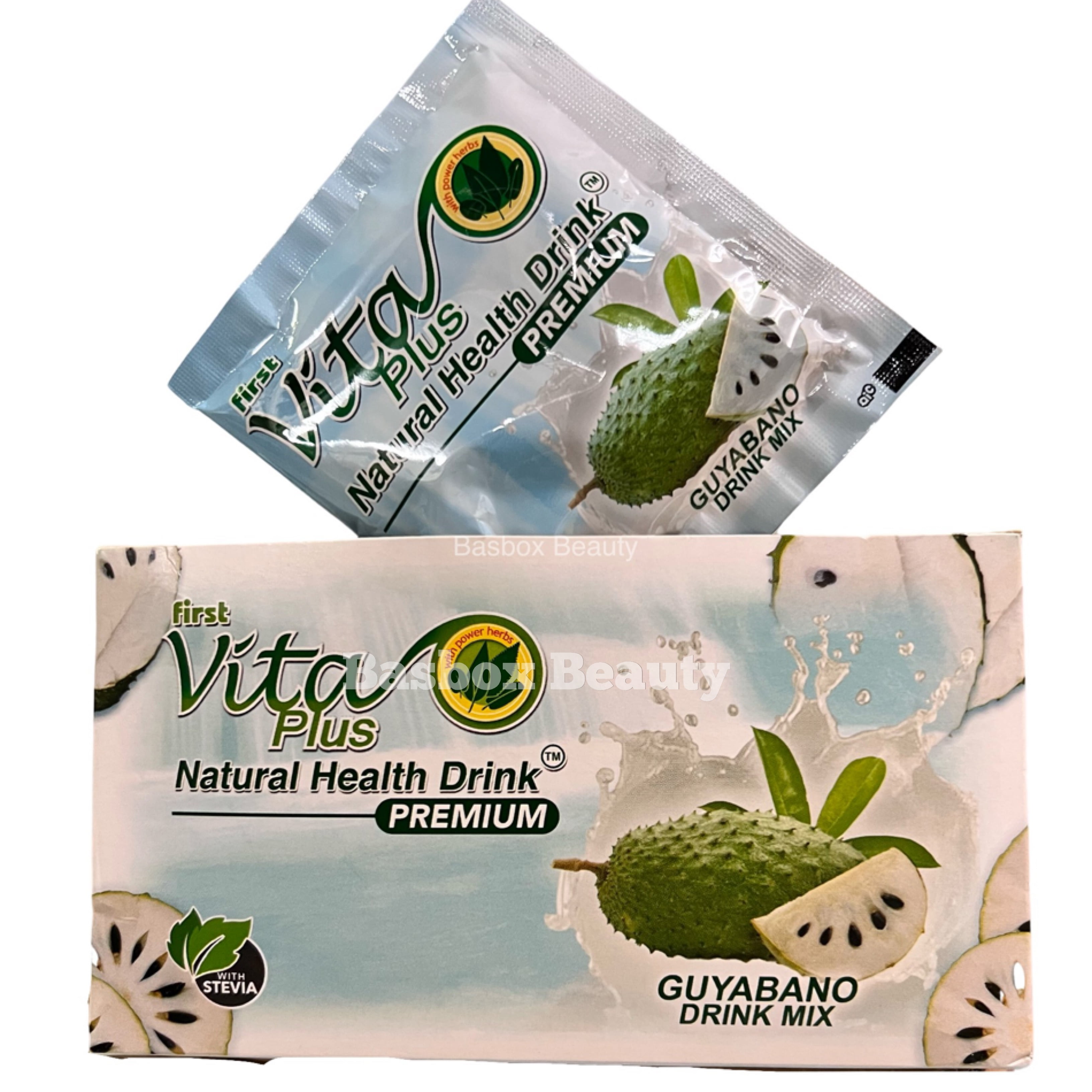 First Vita Plus Healthy Beverage - Natural Health Drink, Guyabano Flavor with Stevia, 20 Sachets ...