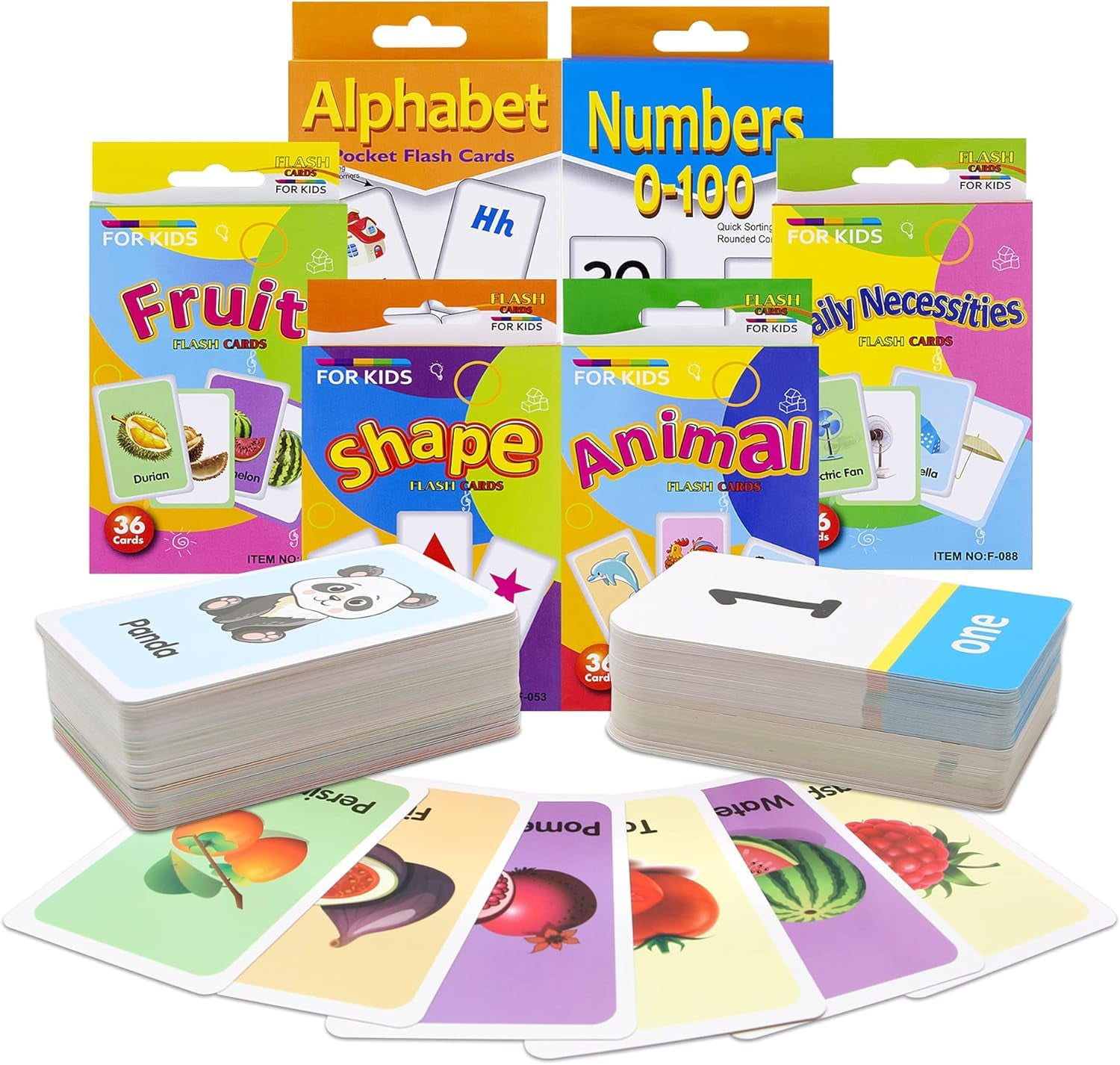 First Word Flashcards, Double OIF8 Sided Learning Cards Set Series ...