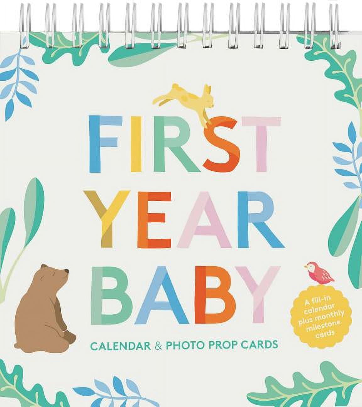 First Year Baby Calendar & Photo Prop Cards : (Baby Shower Gift, New ...
