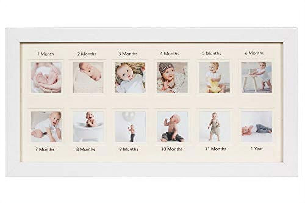 First Year Newborn Baby Collage Keepsake Picture Frame for Photo ...