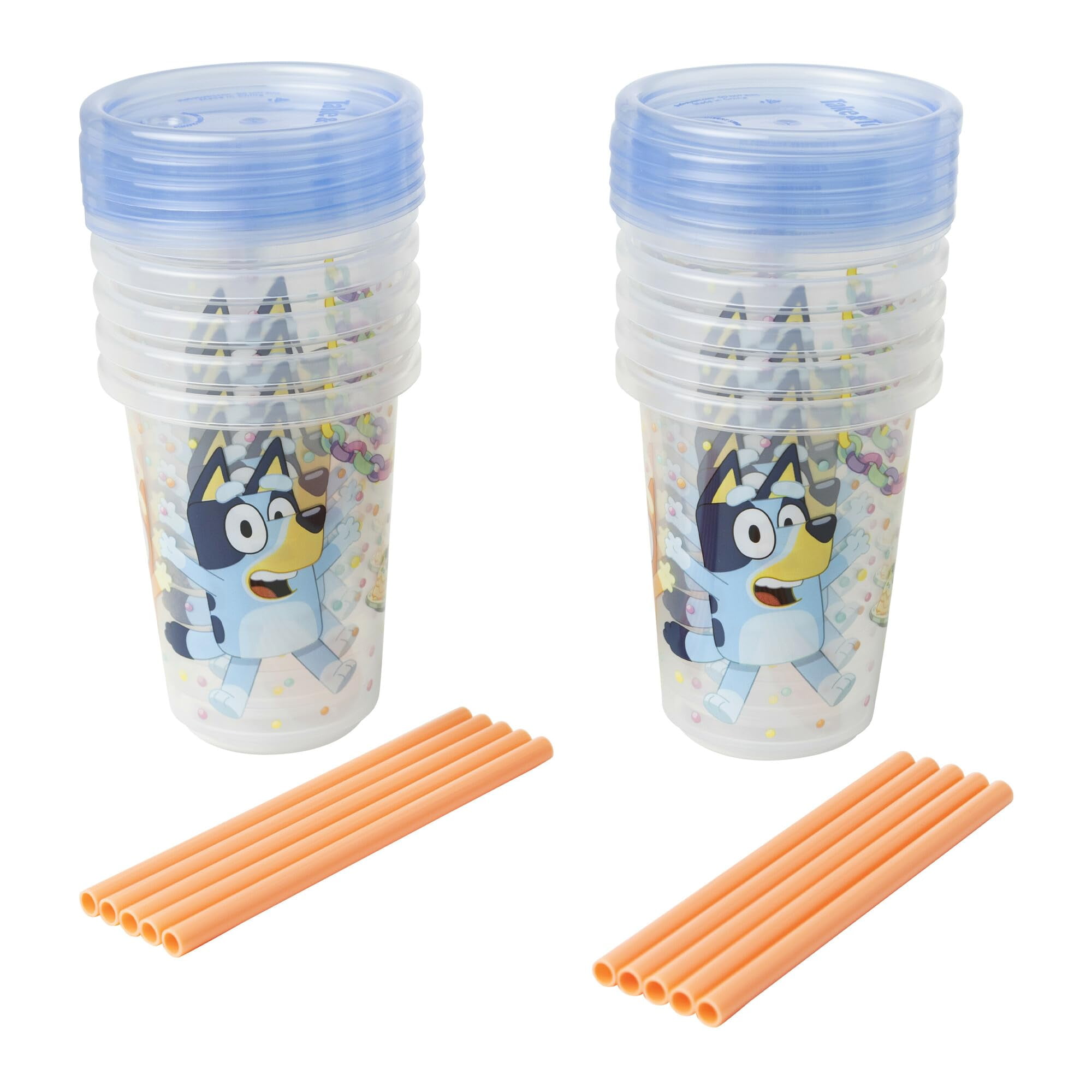 The First Years Bluey Take & Toss Toddler Straw Cups - Spill Proof ...