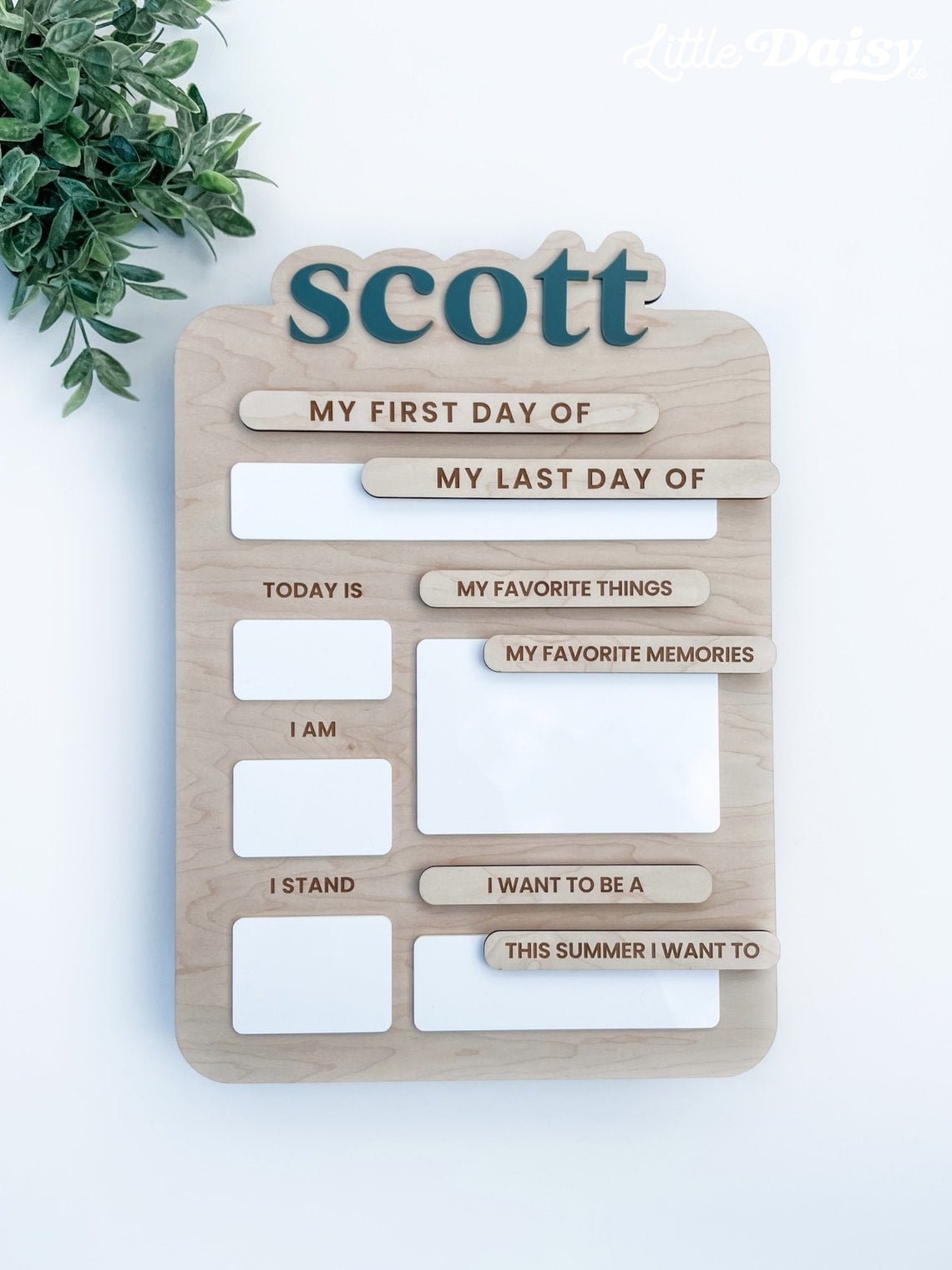 First and Last Day of School Interchangeable Sign, Personalized ...