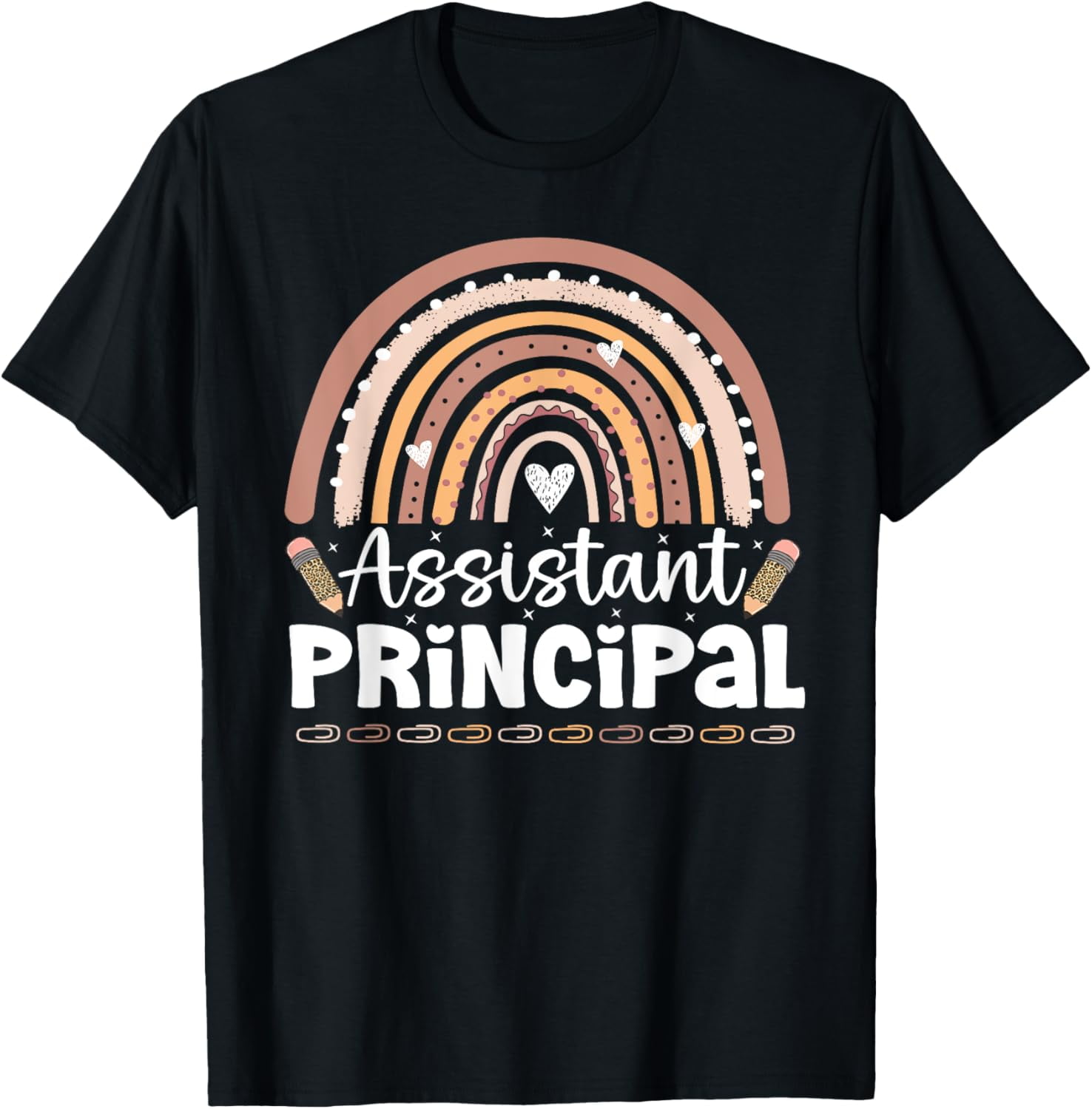 First day of School Assistant Principal Rainbow Academic T-Shirt ...