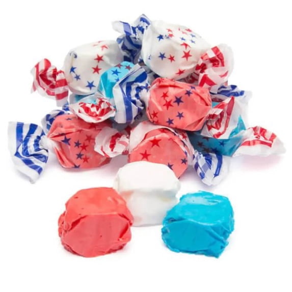 FirstChoiceCandy American Flag Saltwater Taffy Sweet Candy- 2 Pound ...