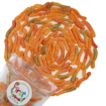 Gummy Worms Chamoy Candy - Chilitos Mexican Sweet Sour Spicy Chili ...