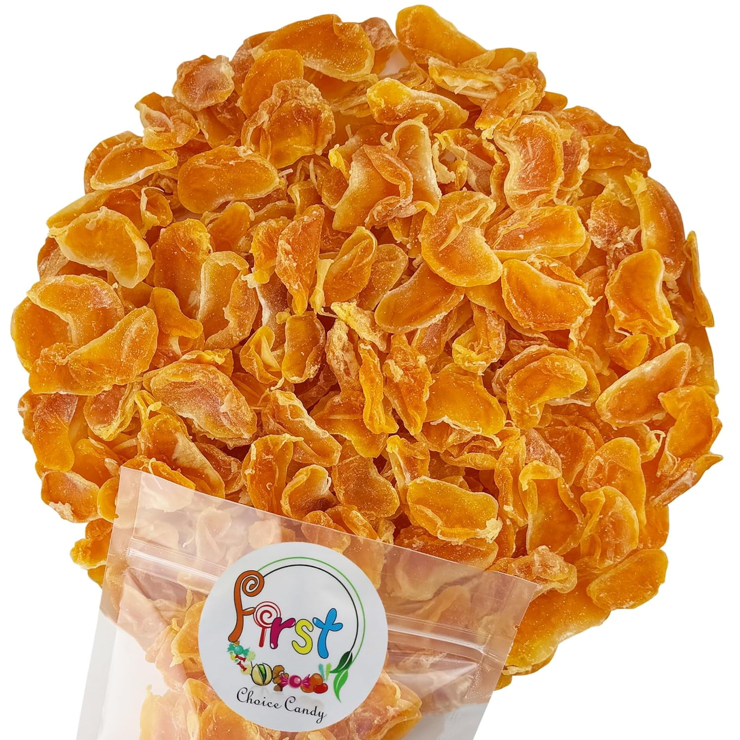 FirstChoiceCandy Dried Mandarin Orange Slices, Sweetened Soft Chewy ...