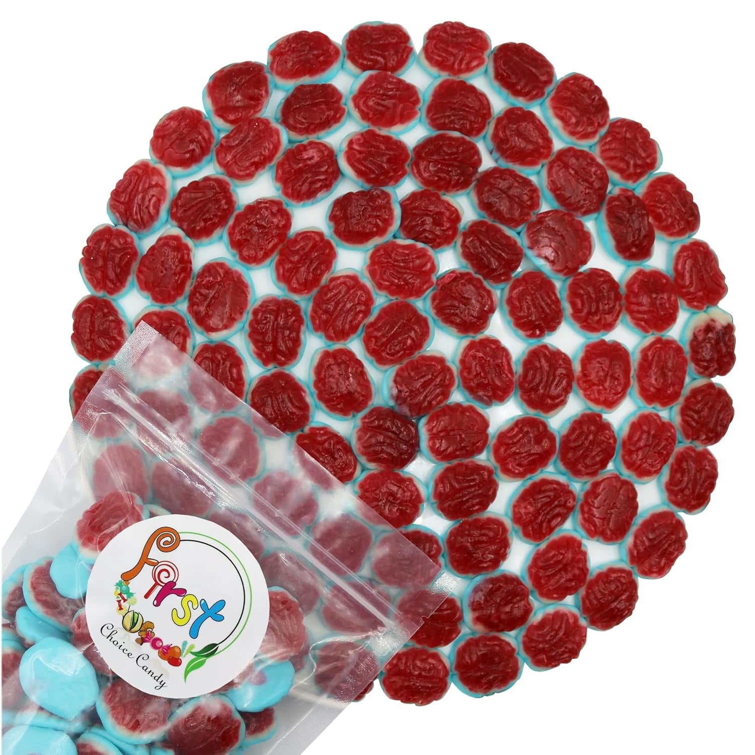 FirstChoiceCandy Halloweens Gummy Brains - 2 Pound - Walmart.com
