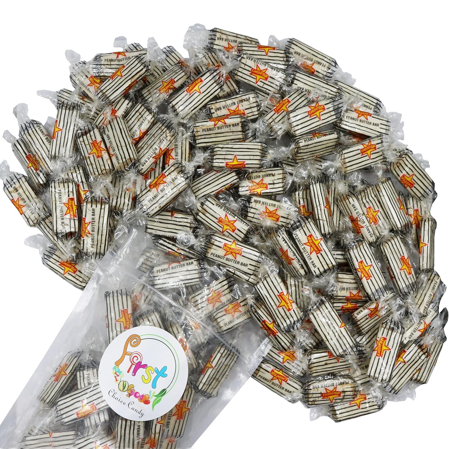 FirstChoiceCandy Peanut Butter Bar Crunchy Dry Roasted Peanuts Candy, 5 Pound - Walmart.com