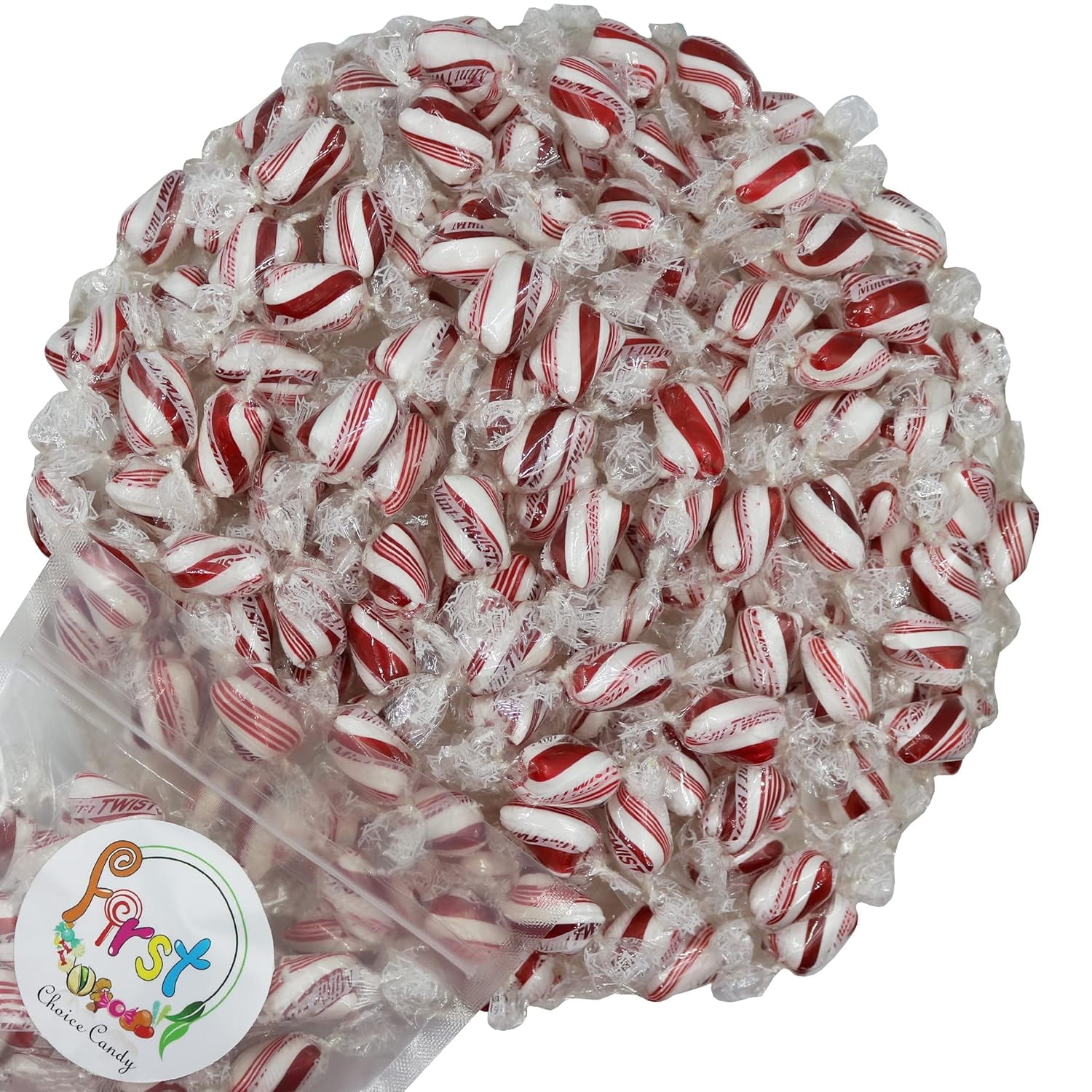 FirstChoiceCandy Red And White Mint Twist Hard Candy Individually ...