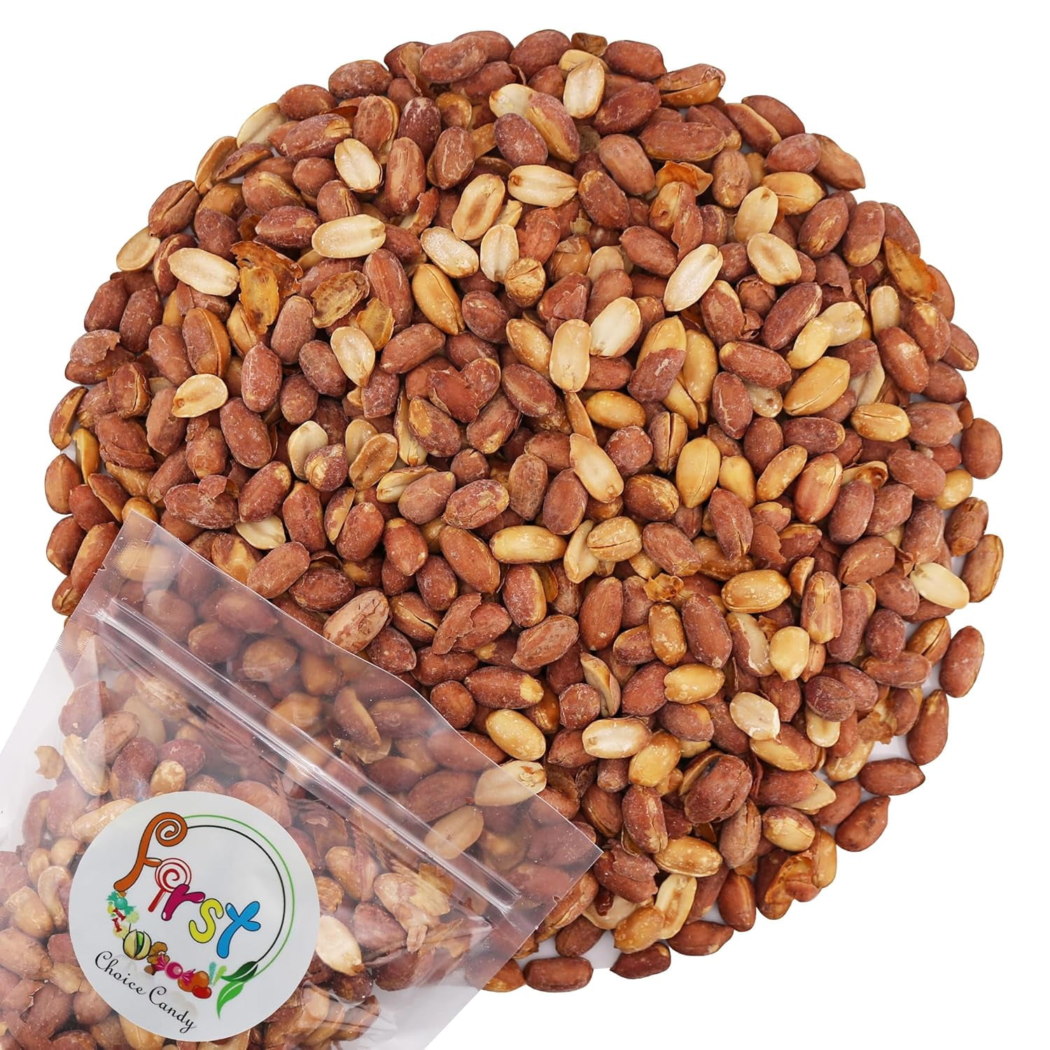 FirstChoiceCandy Roasted and Salted Red Skin Peanuts (2 Pound) - Walmart.com