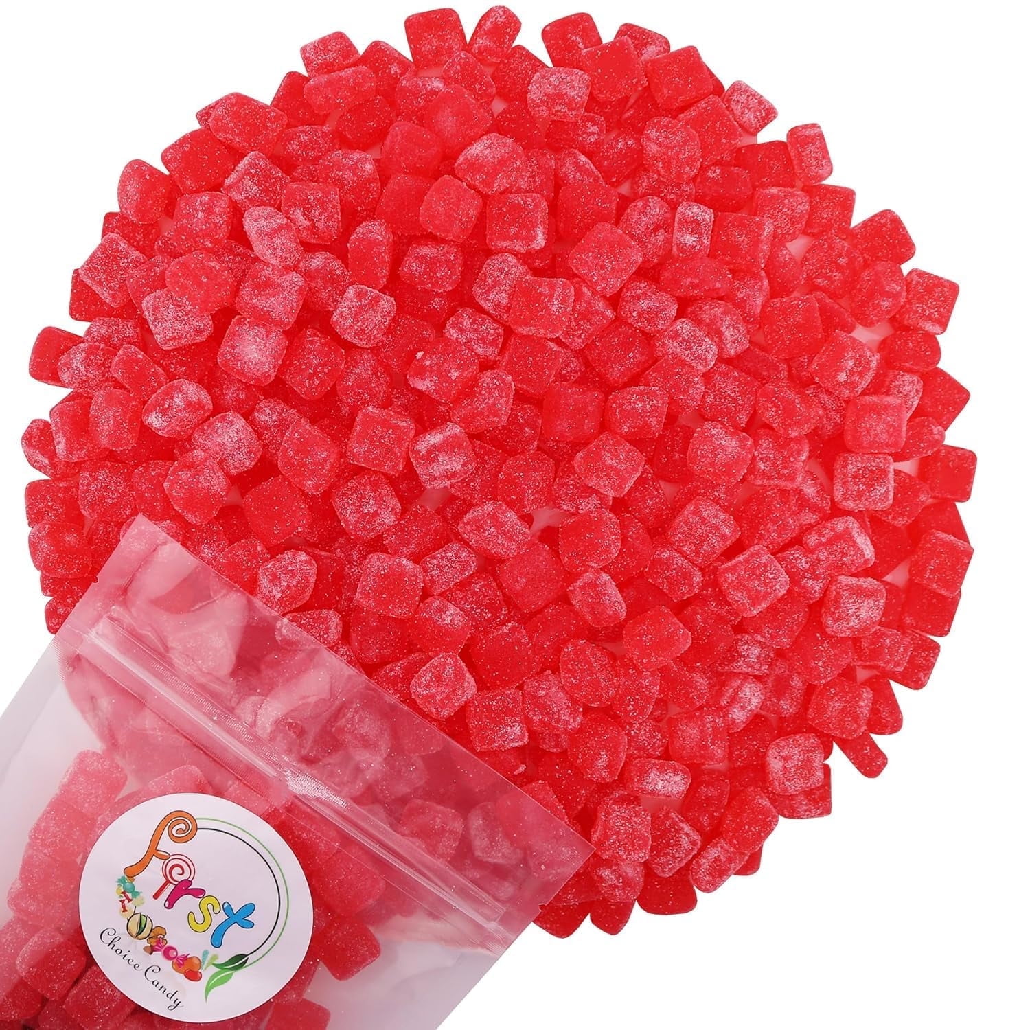 FirstChoiceCandy Sour Chewy Cubes Candy (2 Pound, Red Strawberry ...