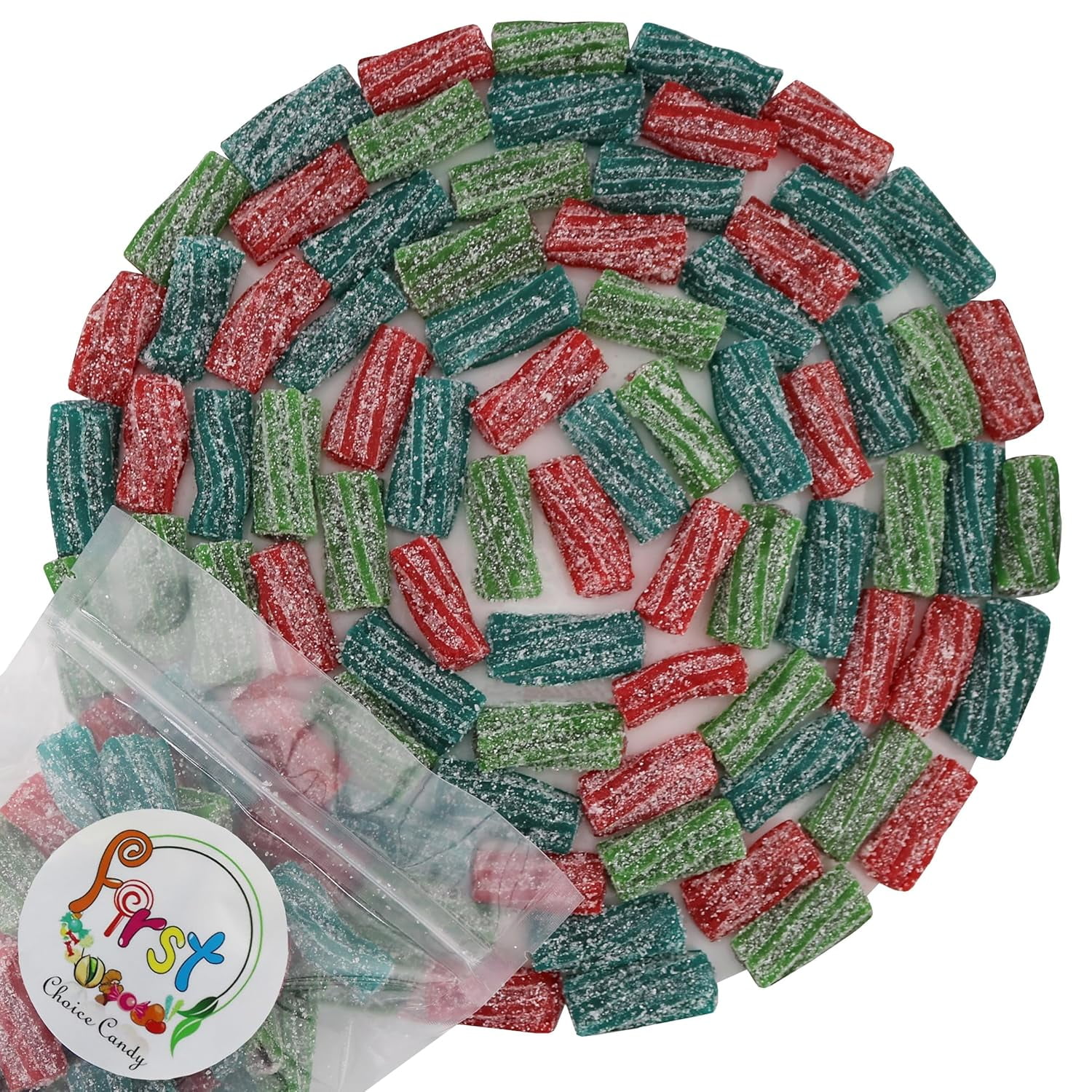 FirstChoiceCandy Sour Licorice Twist Bites, Twisteroos Pectin Filled ...