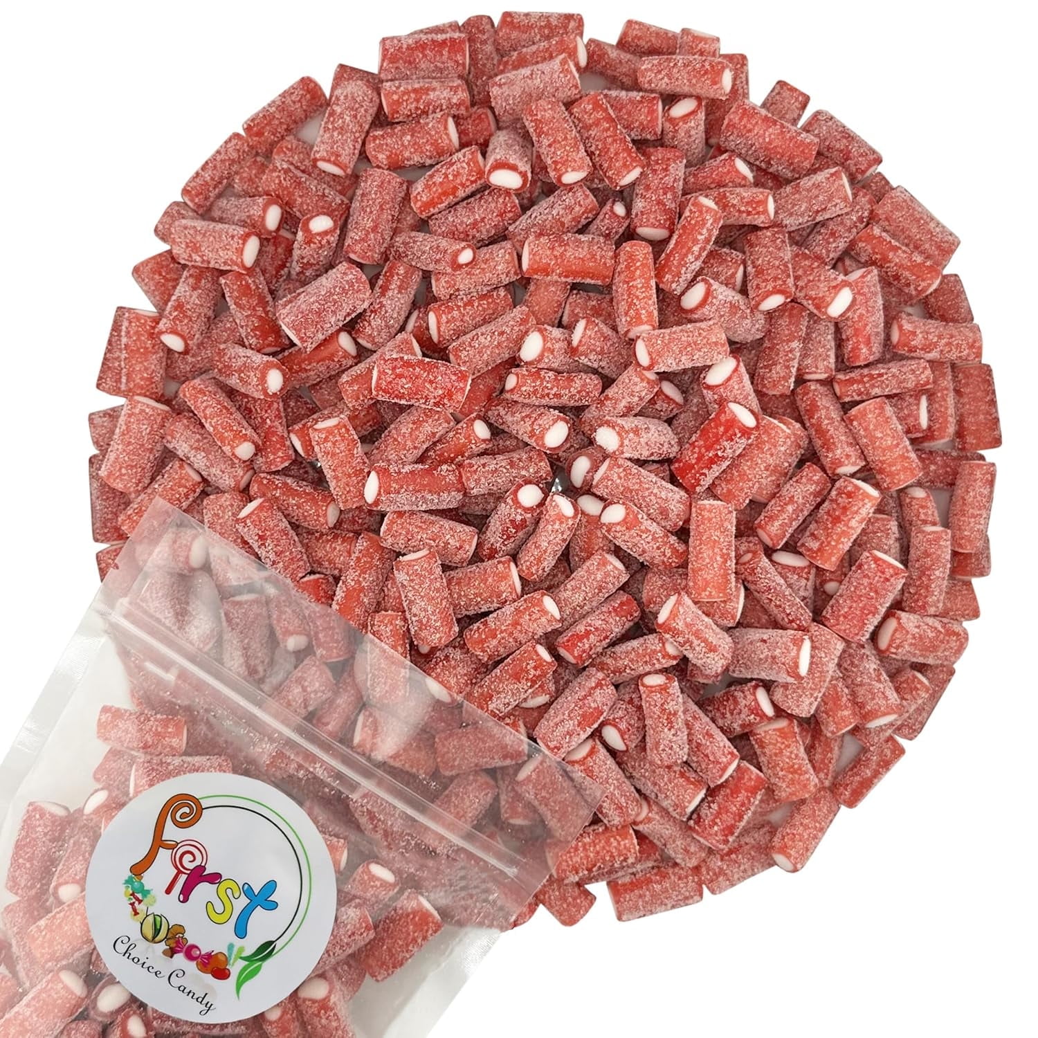FirstChoiceCandy Sour Strawberry Pencil Bite Gummy Candy (1 Pound ...