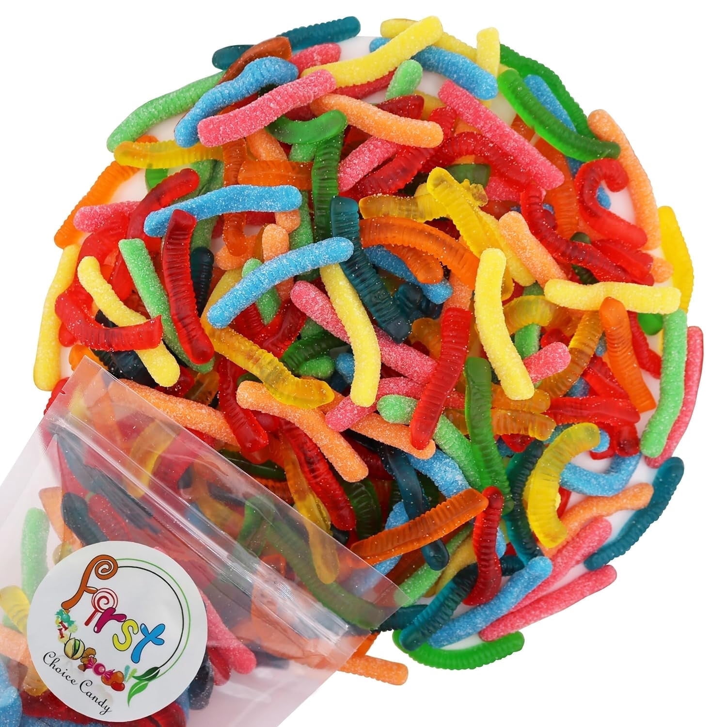 FirstChoiceCandy Sweet & Sour Gummy Worms, Multi Flavors and Solid ...