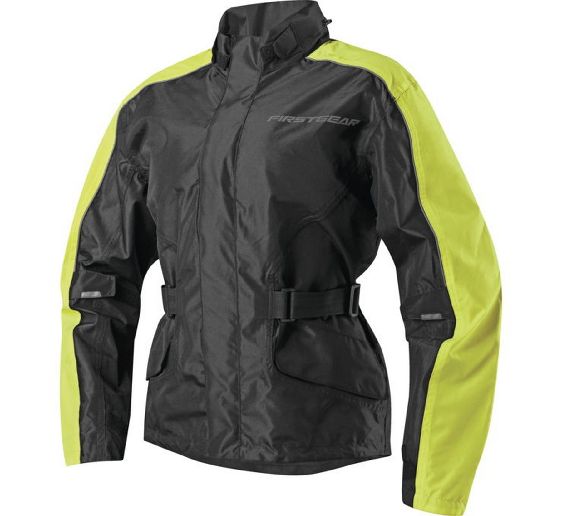 FirstGear Triton Womens Motorcycle Rain Jacket Black/Hi Vis XL ...