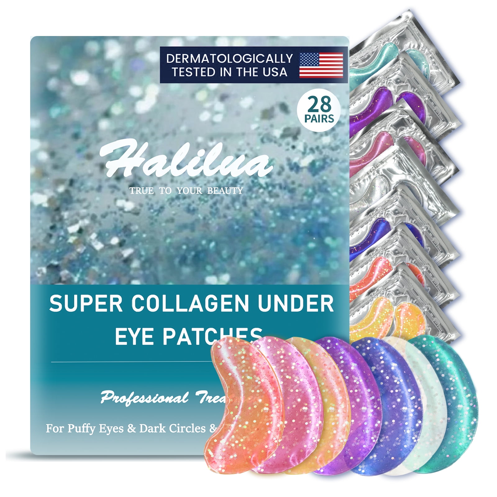 Firstfly 28 Pairs Collagen Eye Patches: Under Eye Gel Pads for ...