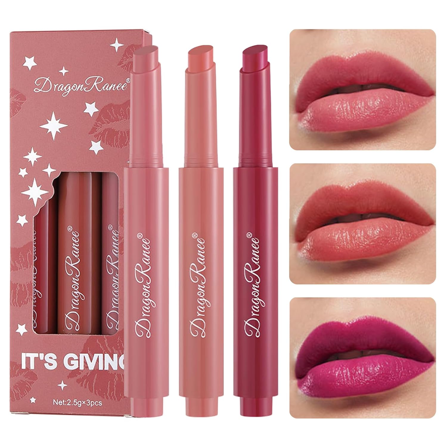 Matte Lipstick Set, HANDAIYAN 6 Colors Long Lasting Velvet Lips Tint ...