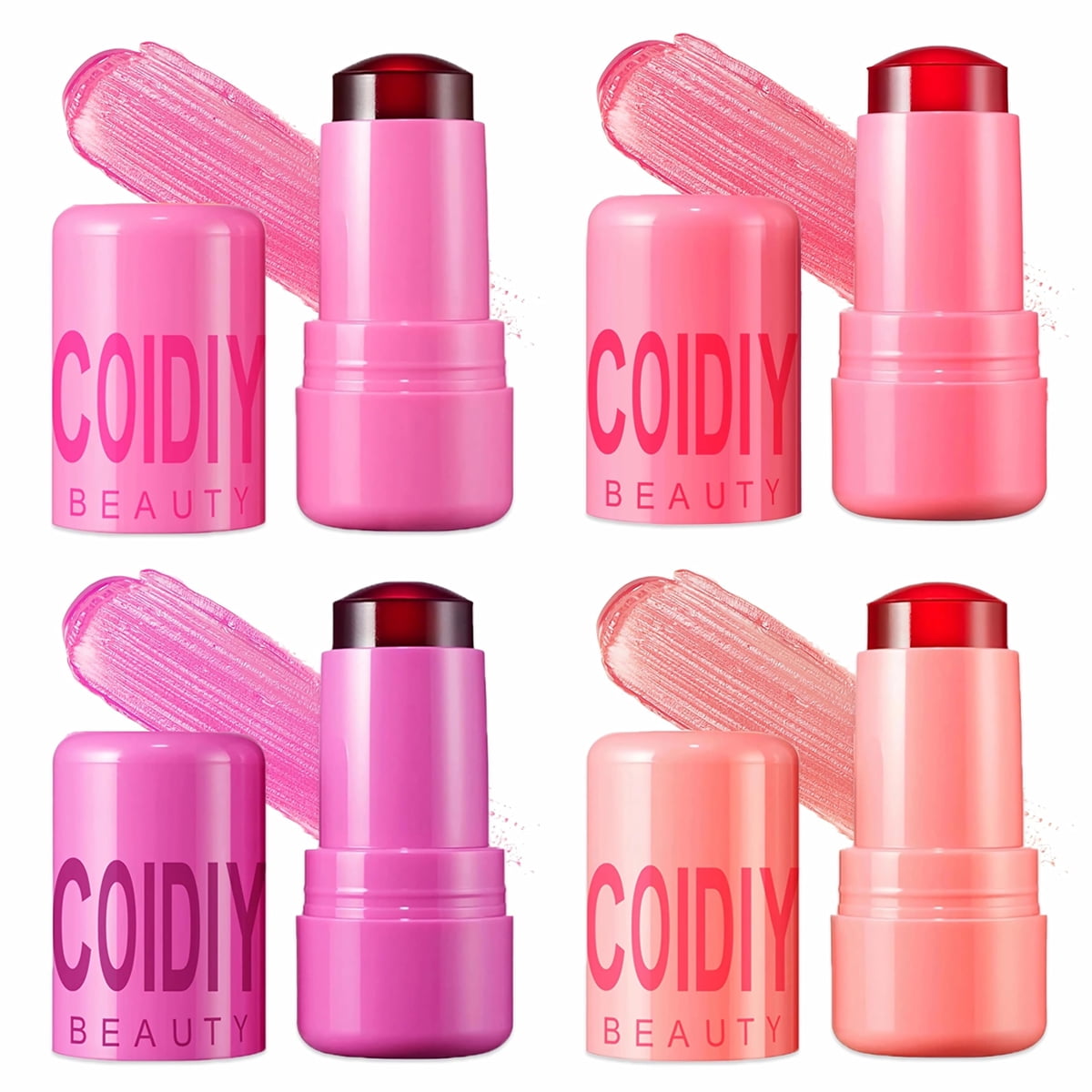Firstfly 4 Pcs Cooling Water Jelly Tint Blush,Waterproof Hydrating Milk ...