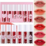 Firstfly 6 Colors Lip Stain Set, Korean Highly Pigmented Velvet Lip ...