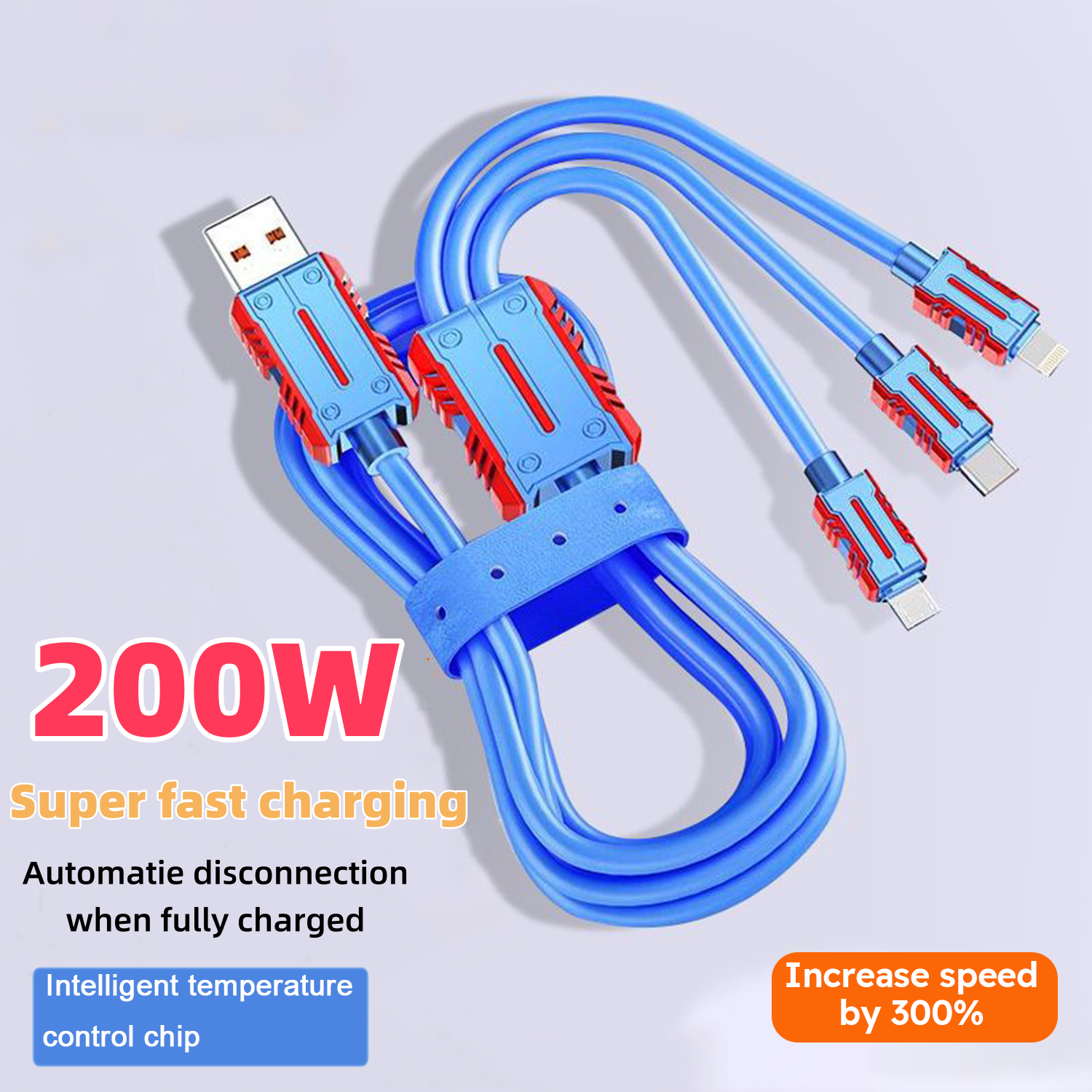 Micro Usb Piggyback Flat Liberator Usb Cable 3.2ft In Blue - Walmart.com