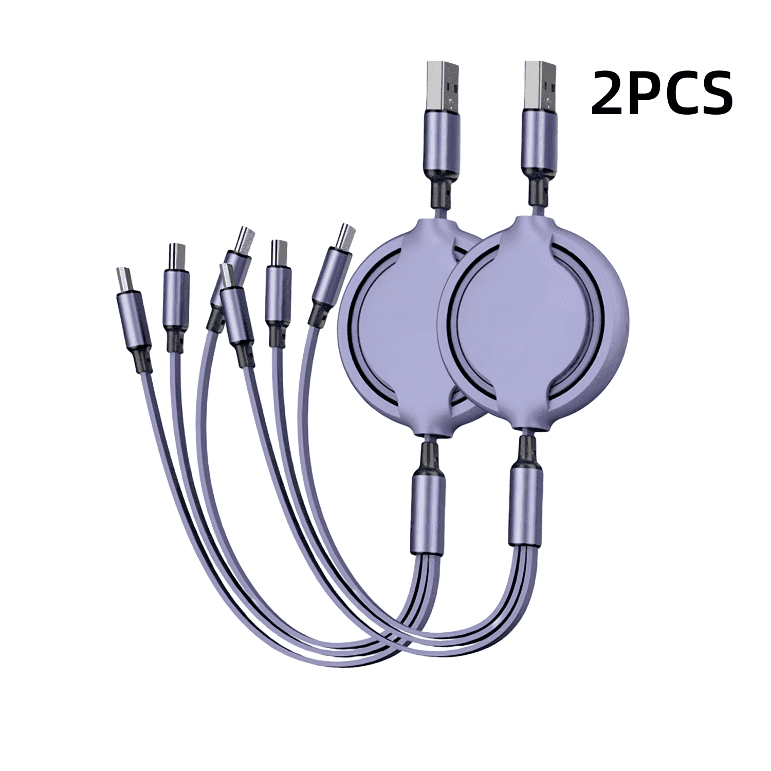 Firsting 3 in 1 Fast Charging Cable Retractable Charger Cord USB Type C ...