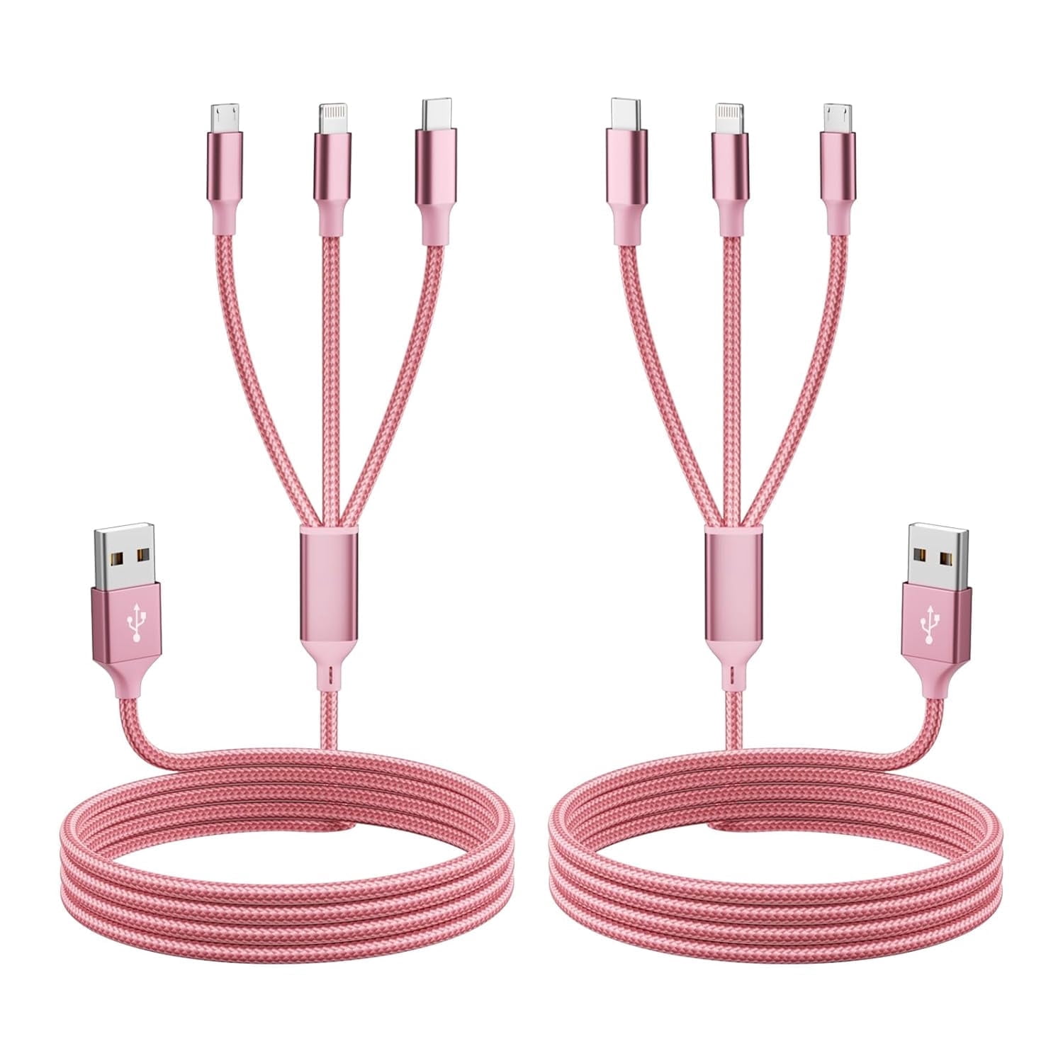 Firsting 3-in-1 USB Cell Phone Charge Cord Charging Cable Fast Charge ...