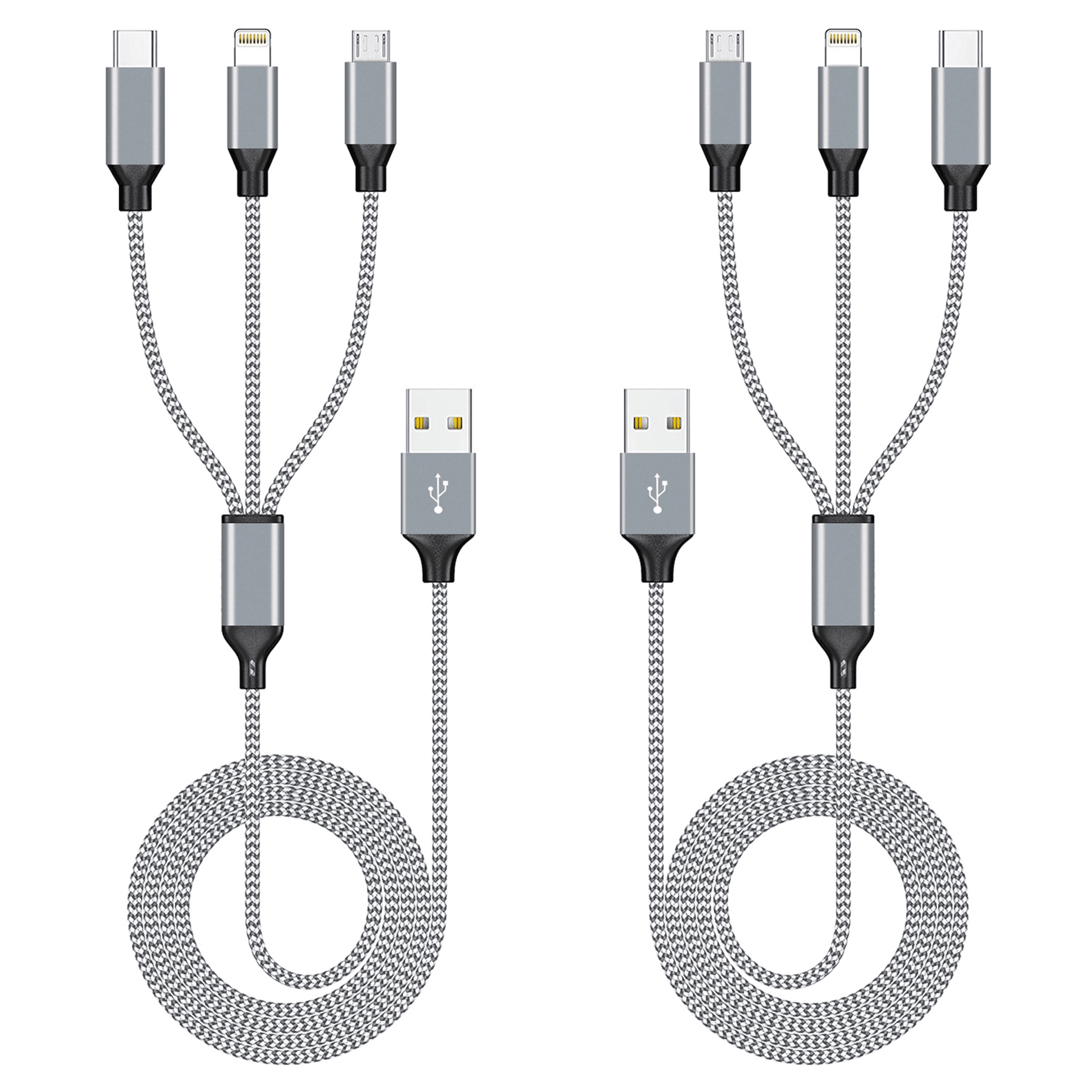 Firsting 3-in-1 USB Cell Phone Data Cords Charging Cable Fast Charge ...