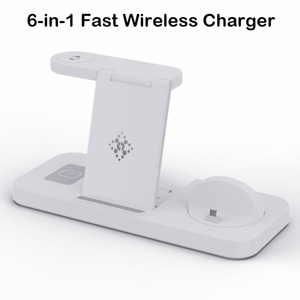 Firsting 6 in 1 Charging Station, Multi-function Wireless Charger for iPhone 16 15 14 13 12 11 ...