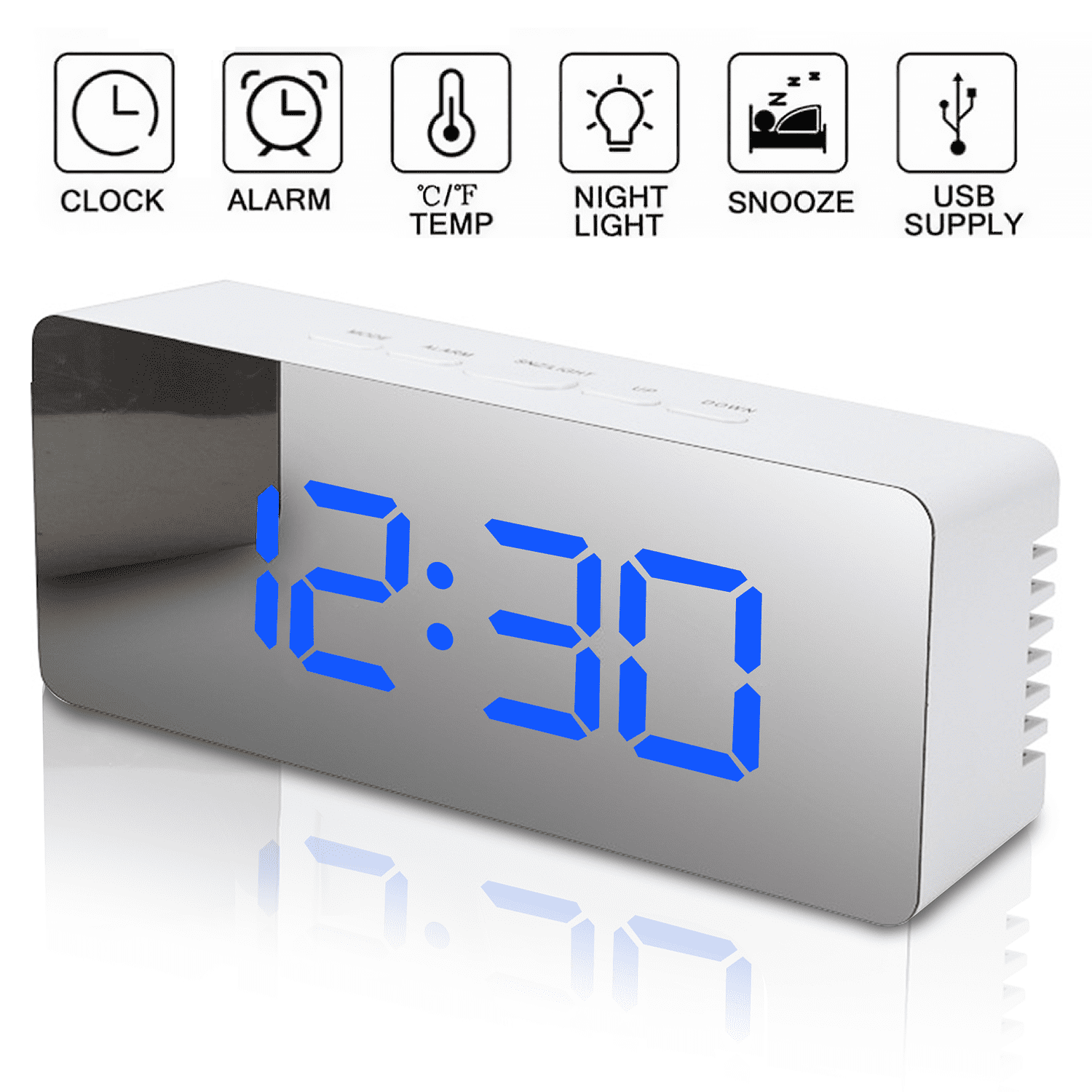 Firsting Electronic Alarm Clock Students Bedroom Luminous Digital Smart ...